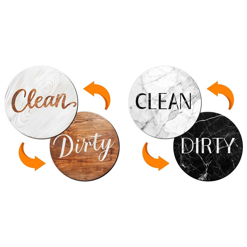 Dishwasher Magnet Clean Dirty Sign Double Sided Indicator Kitchen ...