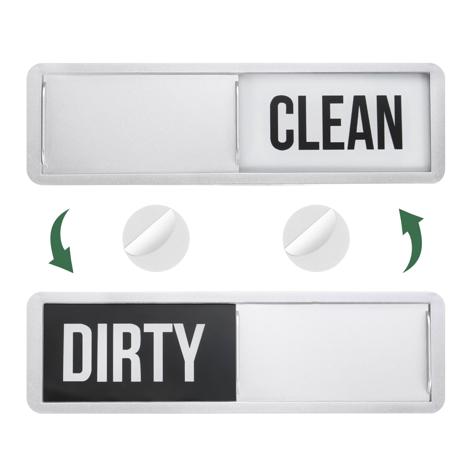 Dishwasher Magnet Clean Dirty Sign Rectangle Black/White Bold Word Sign ...