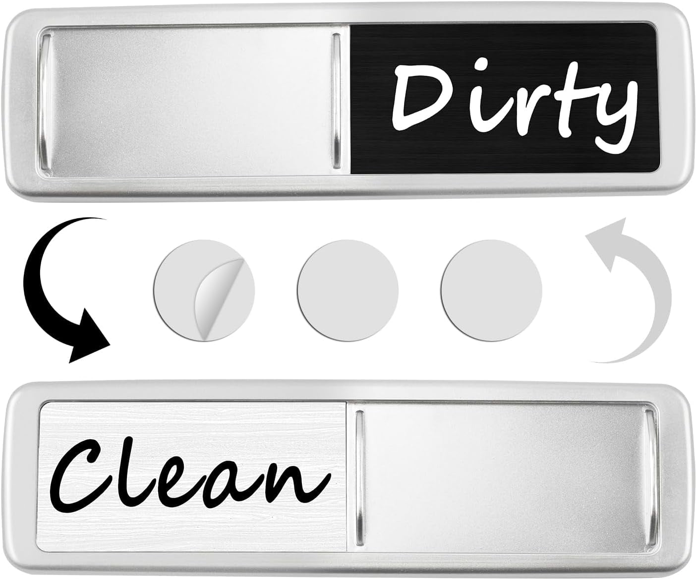 Dishwasher Magnet Clean Dirty Sign, Slide Strong Clean and Dirty Magnet ...