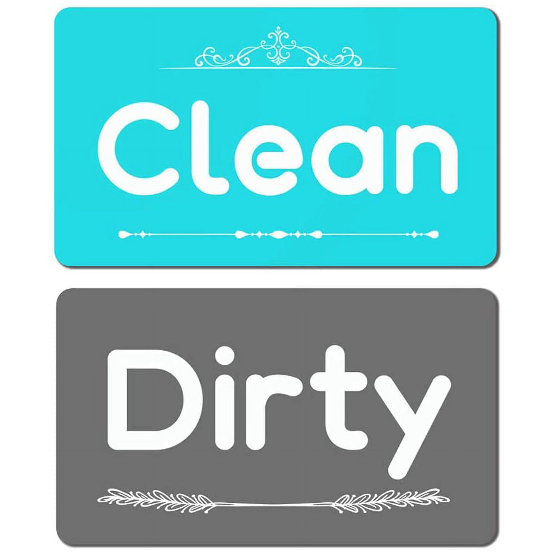 Dishwasher Magnet Clean Dirty Sign Waterproof Double Sided Flip Sign ...