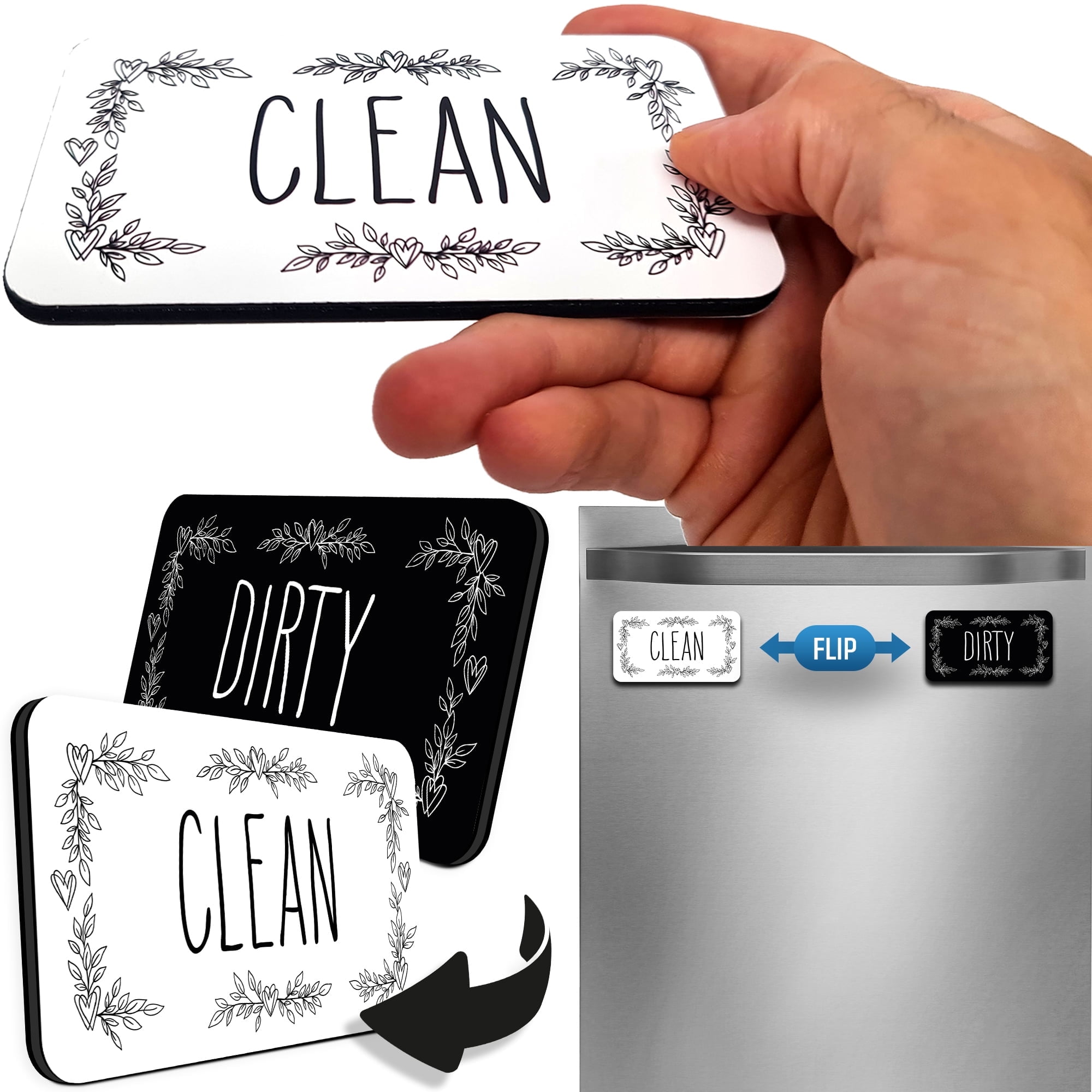 Dishwasher Magnet Clean Dirty Sign That Will Never Fall - Magnetic ...