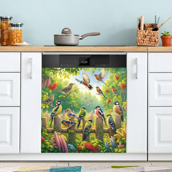 Dishwasher Magnet Cover Magnetic Fridge Door Cover Home Kitchen Decor ...