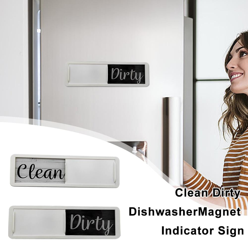 Dishwasher Magnet Indicator Sign Magnetic Indicator Kitchen L5Y7 Dirty ...
