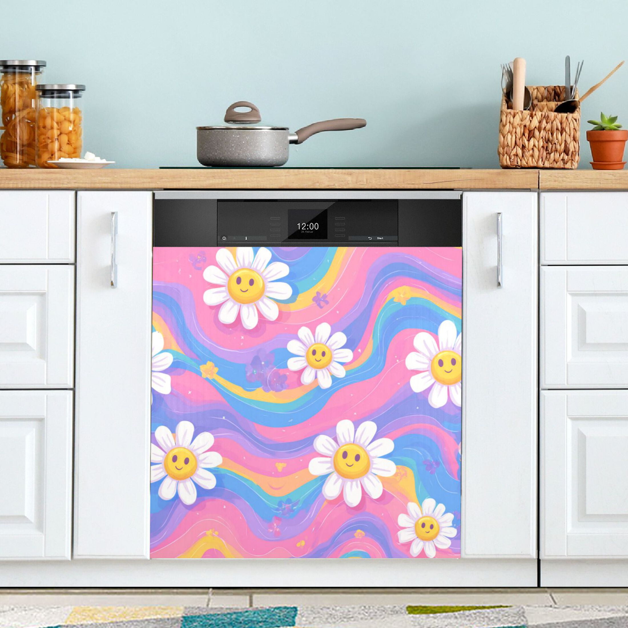 Dishwasher Magnetic Refrigerator Magnet Cover Sticker Home Decorative ...