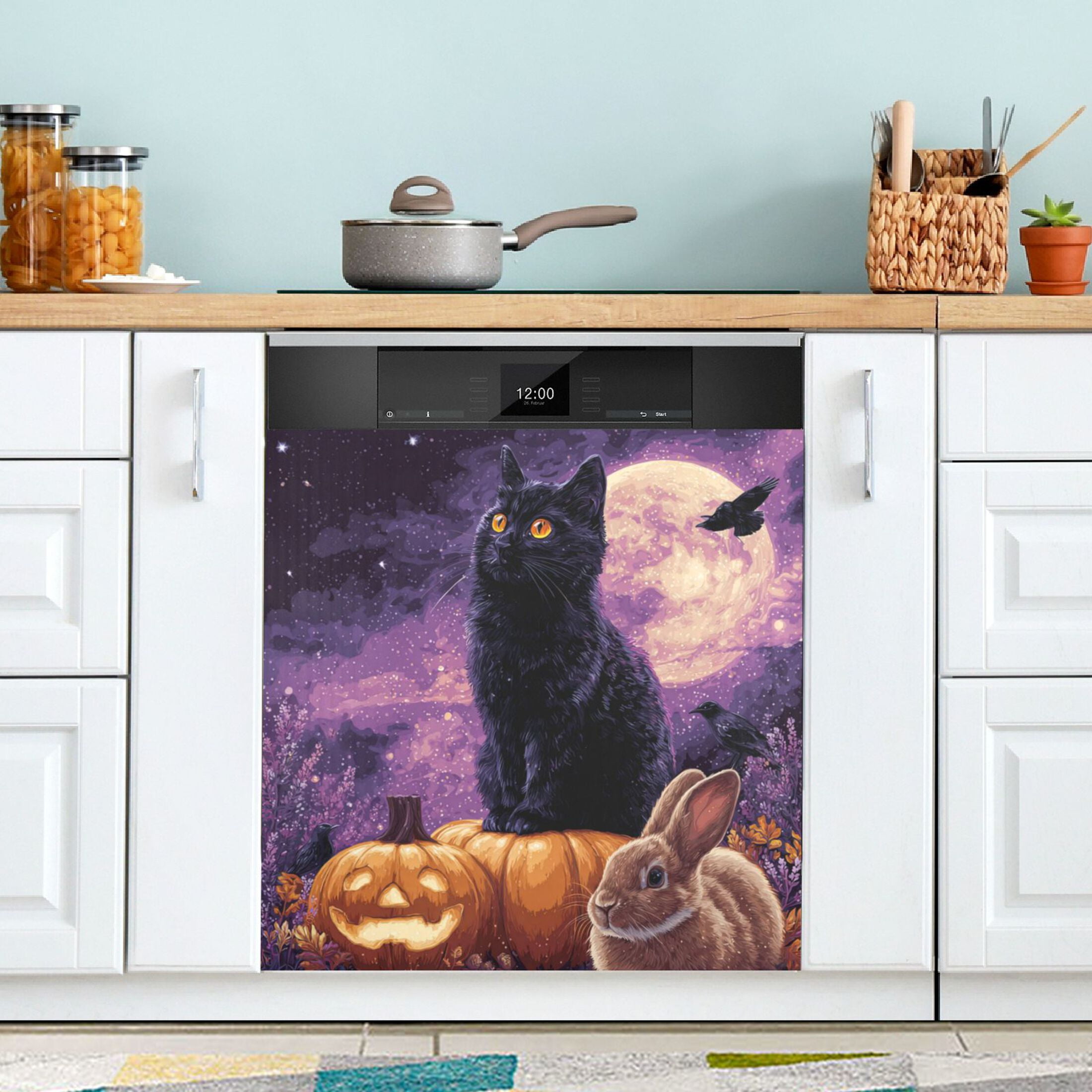 Dishwasher Magnetic Refrigerator Magnet Cover Sticker Home Decorative ...
