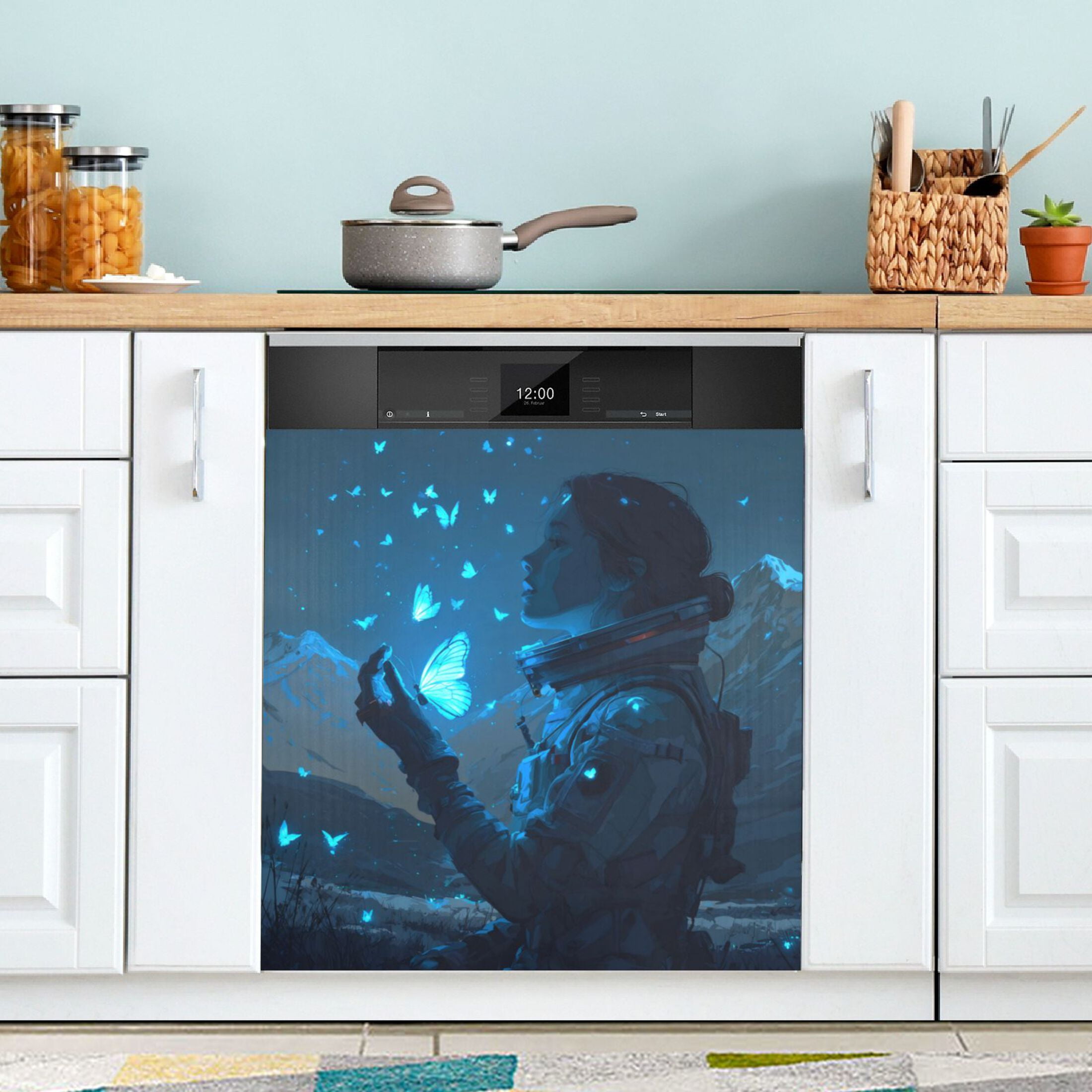Dishwasher Magnetic Refrigerator Magnet Cover Sticker Home Decorative ...