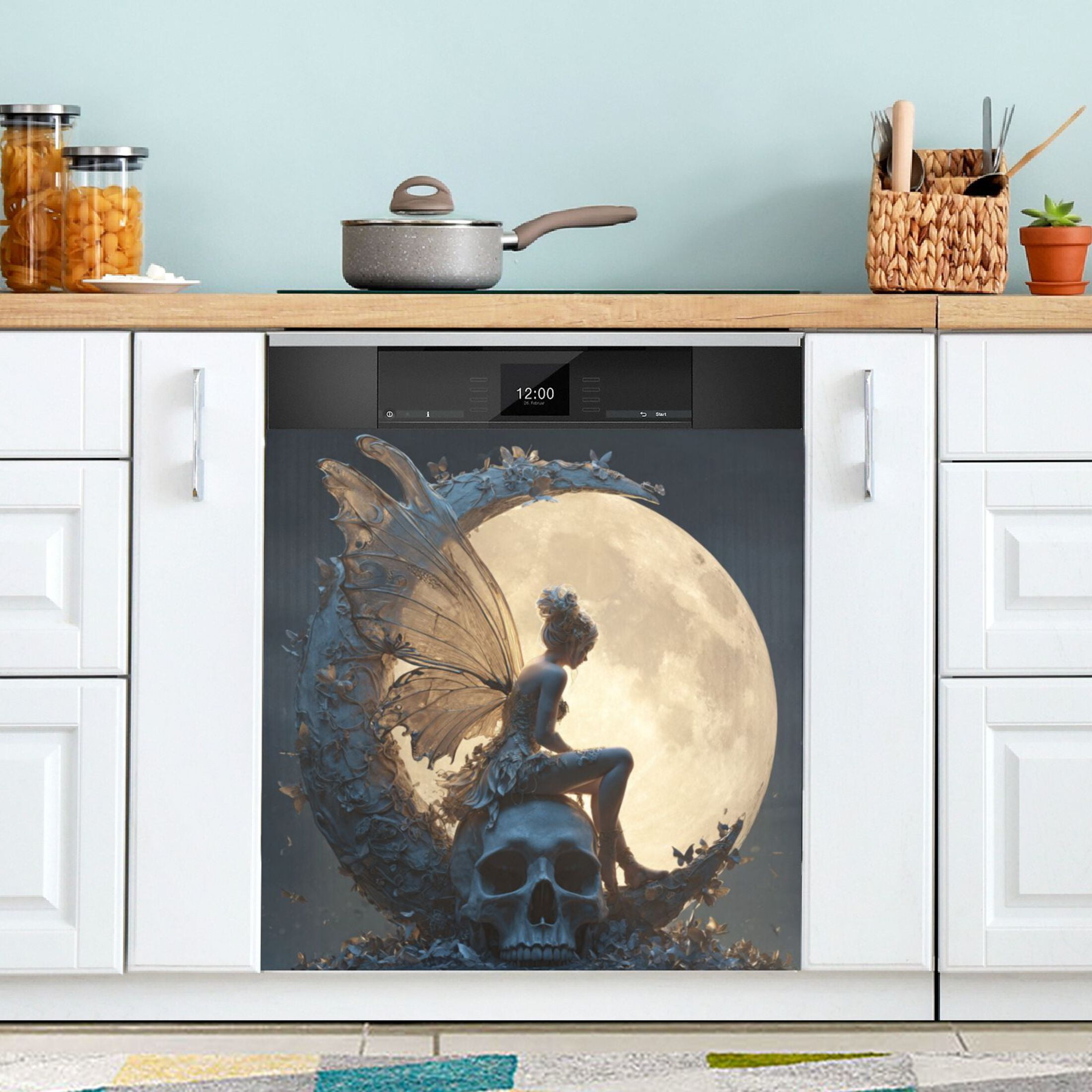 Dishwasher Magnetic Refrigerator Magnet Cover Sticker Home Decorative ...