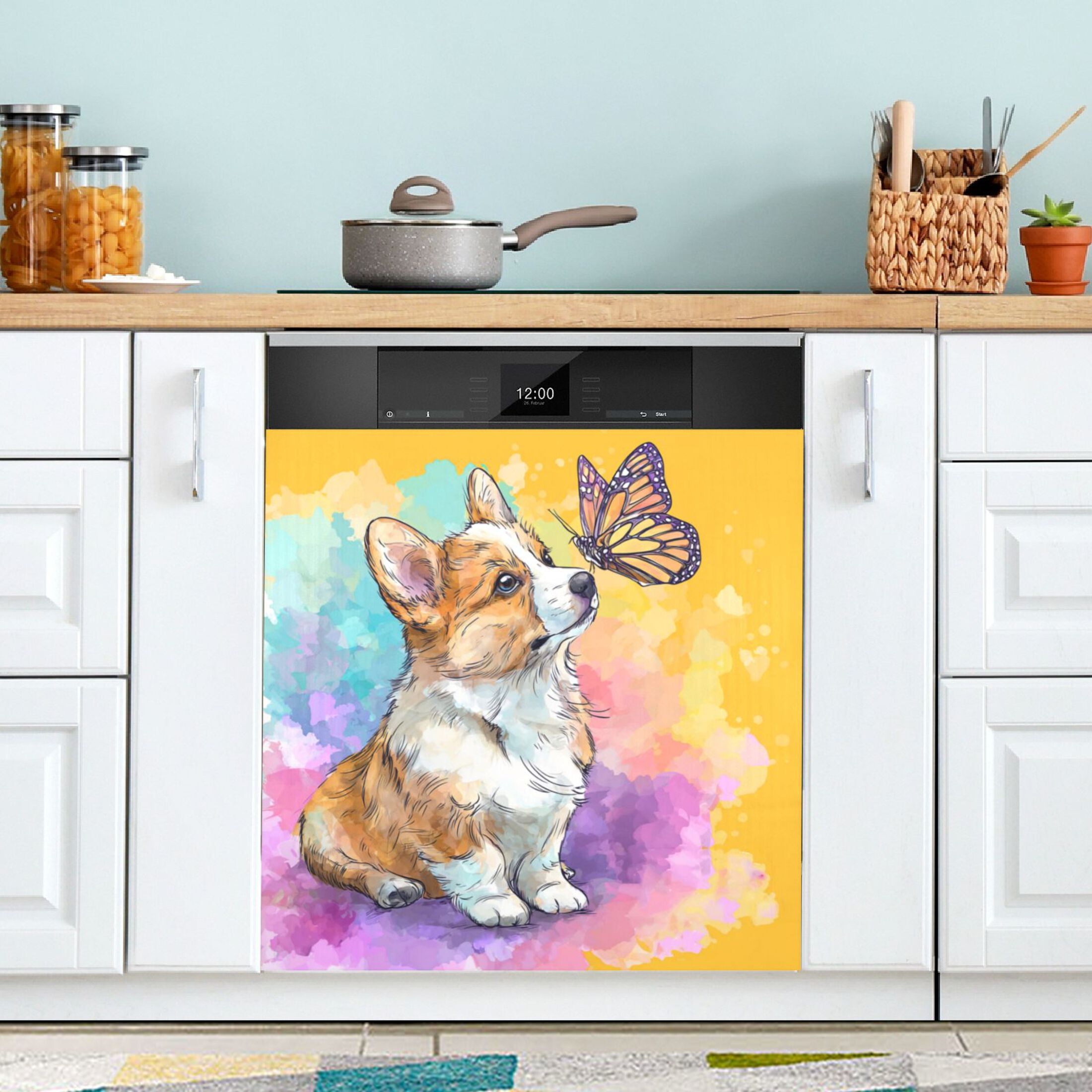 Dishwasher Magnetic Refrigerator Magnet Cover Sticker Home Decorative ...