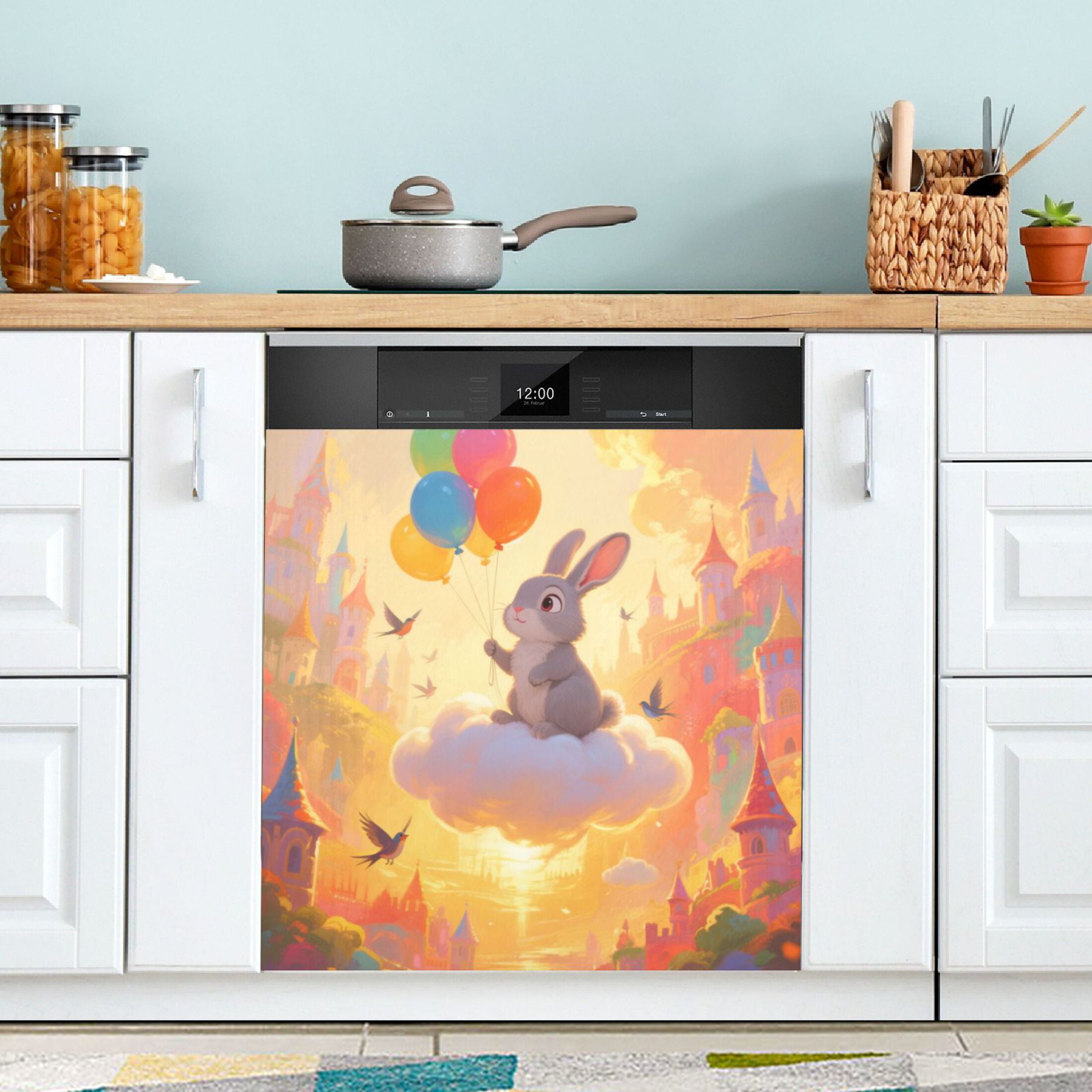 Dishwasher Magnetic Refrigerator Magnet Cover Sticker Home Decorative ...