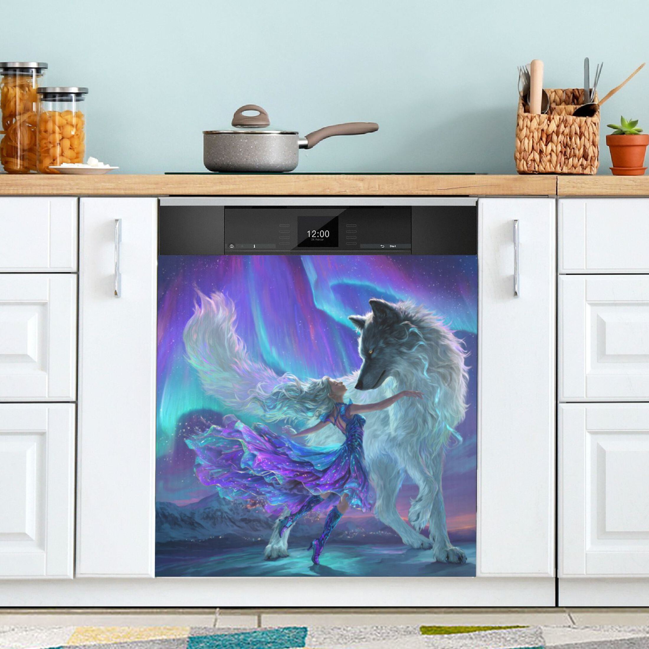 Dishwasher Magnetic Refrigerator Magnet Cover Sticker Home Decorative ...