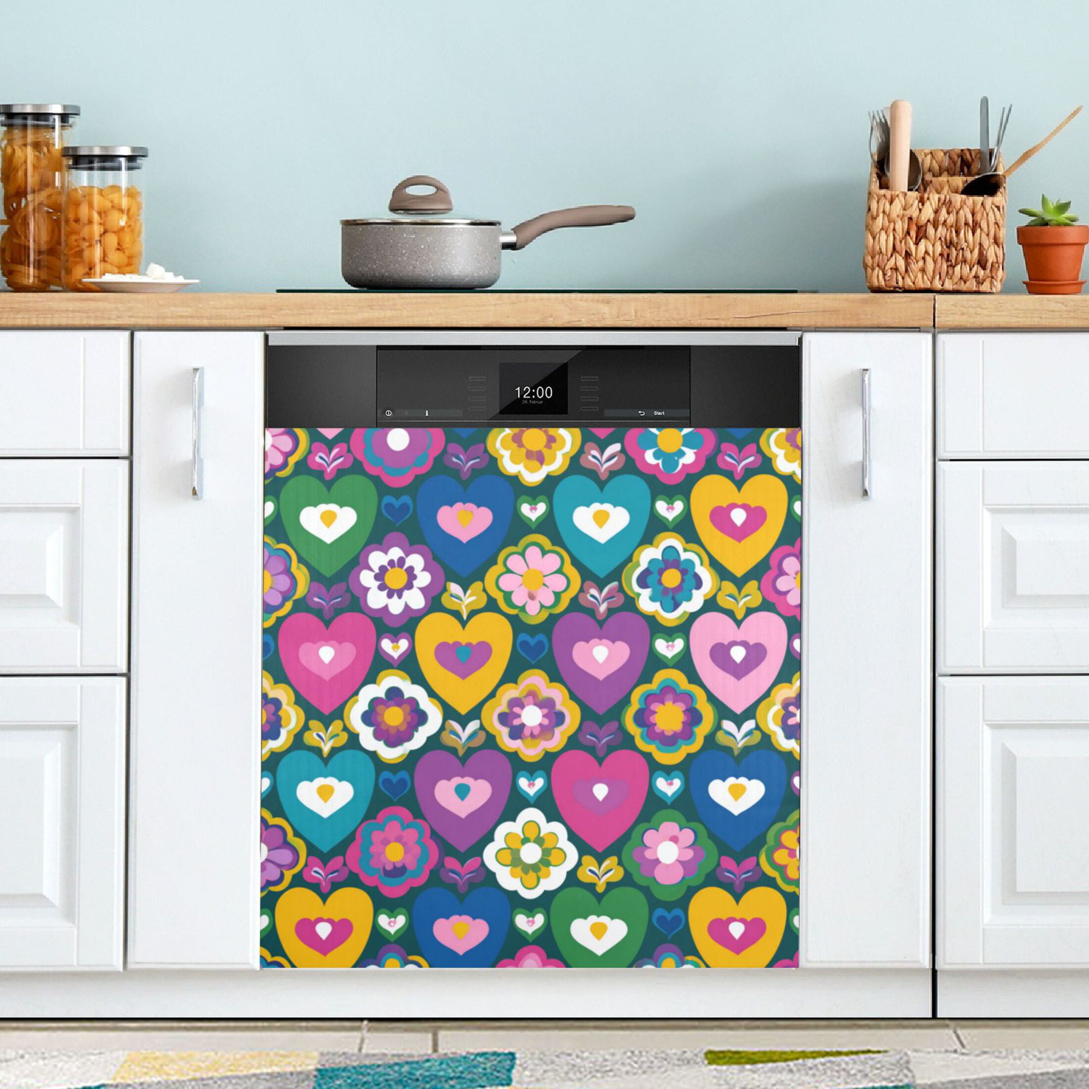 Dishwasher Magnetic Refrigerator Magnet Cover Sticker Home Decorative ...