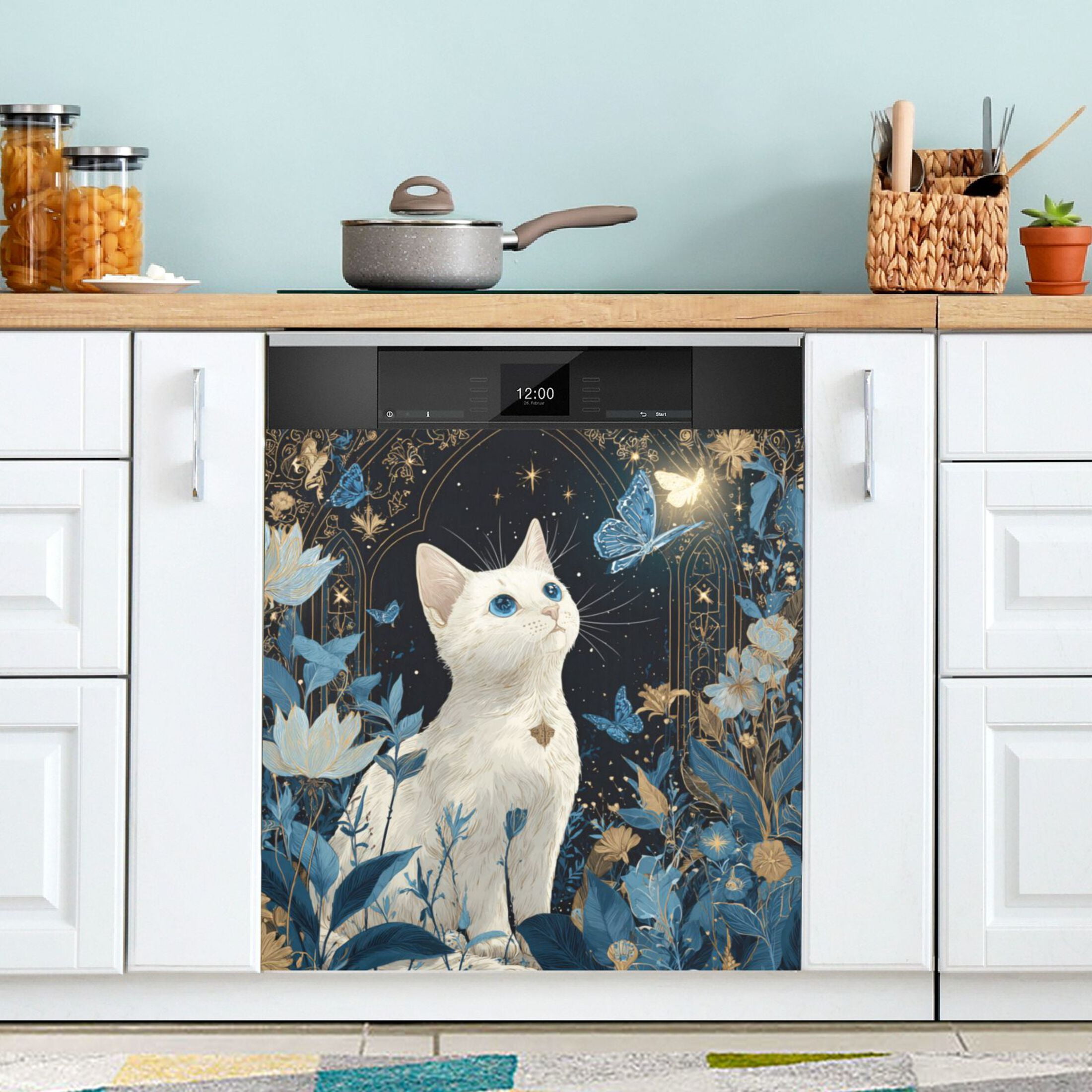 Dishwasher Magnetic Refrigerator Magnet Cover Sticker Home Decorative ...