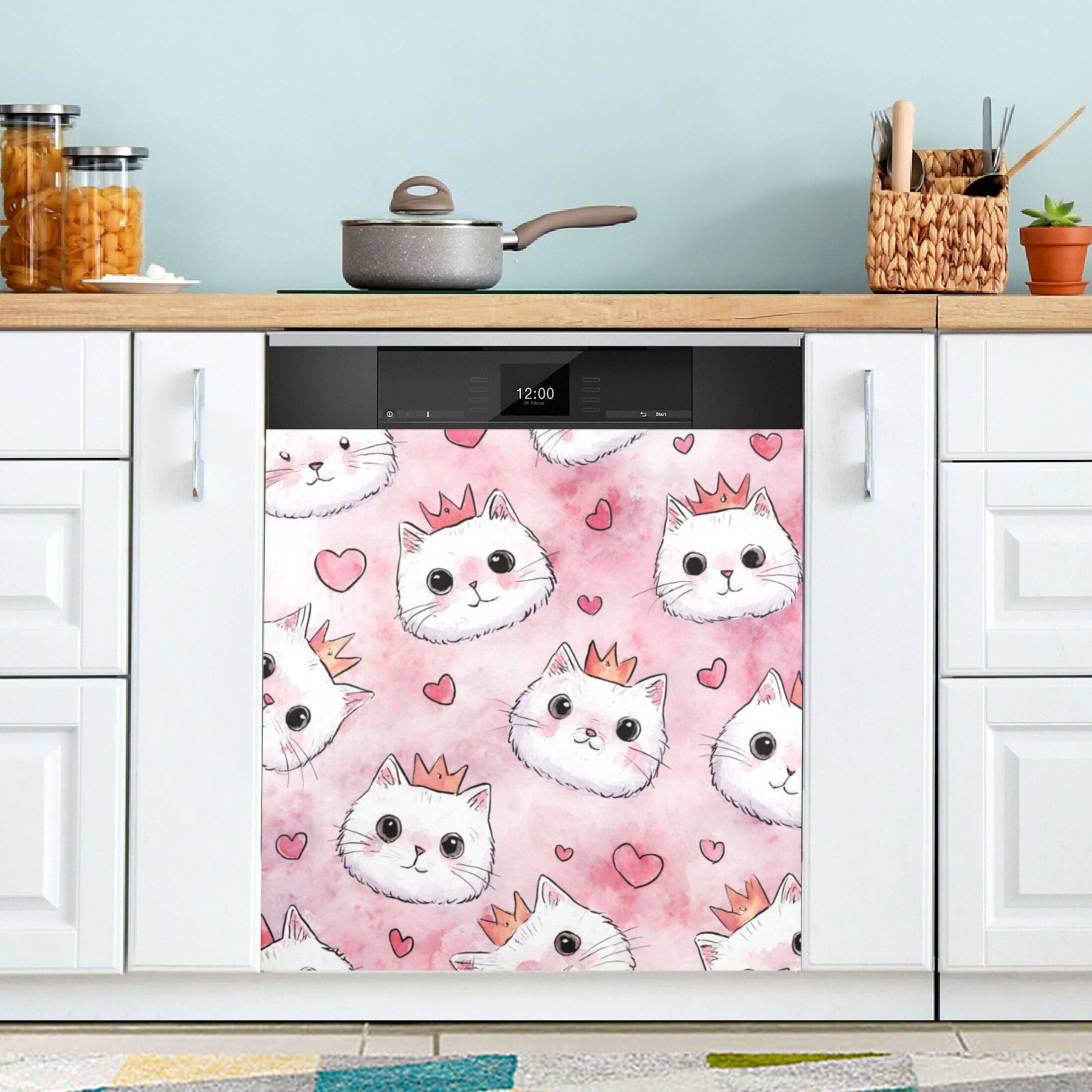Dishwasher Magnetic Refrigerator Magnet Cover Sticker Home Decorative ...