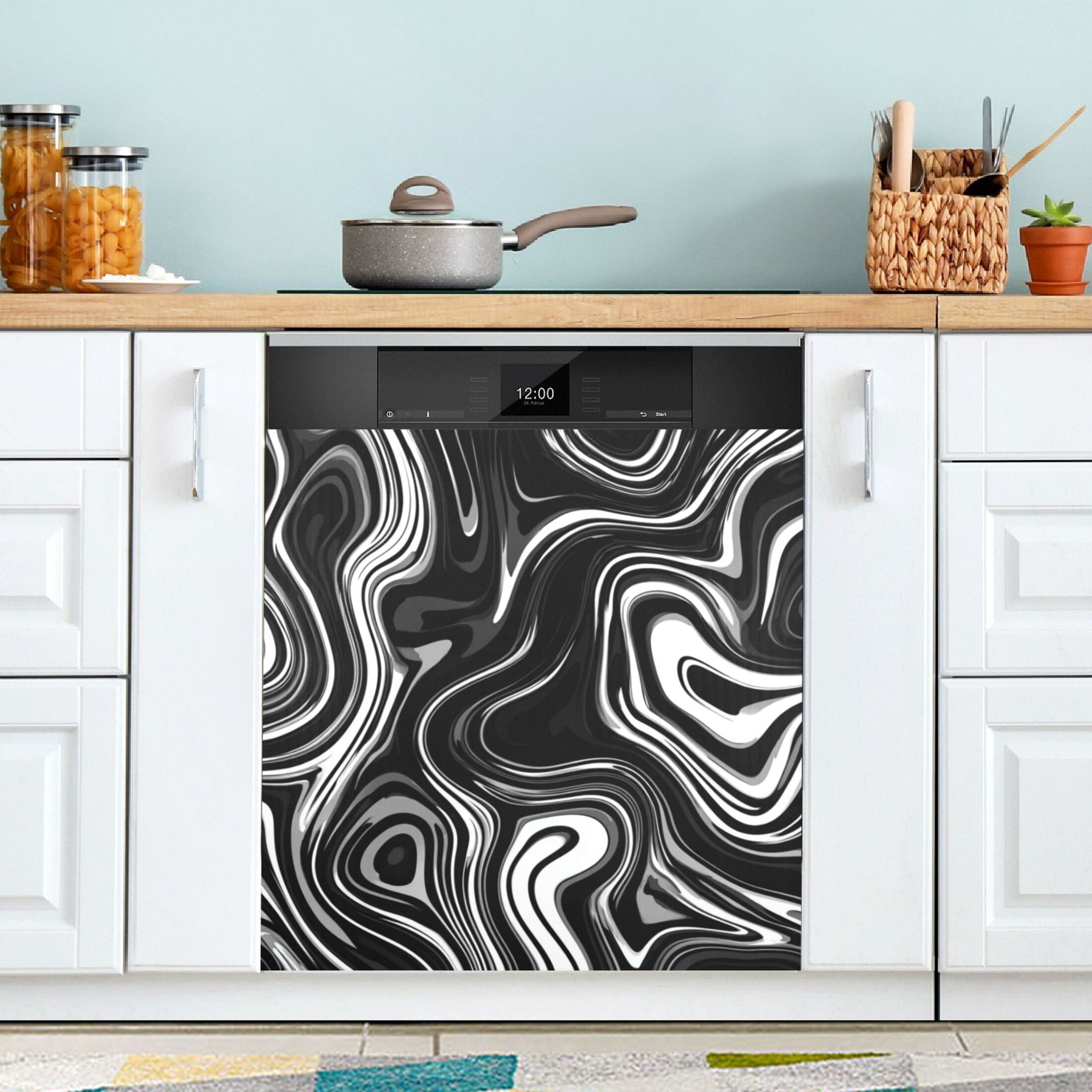 Dishwasher Magnetic Refrigerator Magnet Cover Sticker Home Decorative ...
