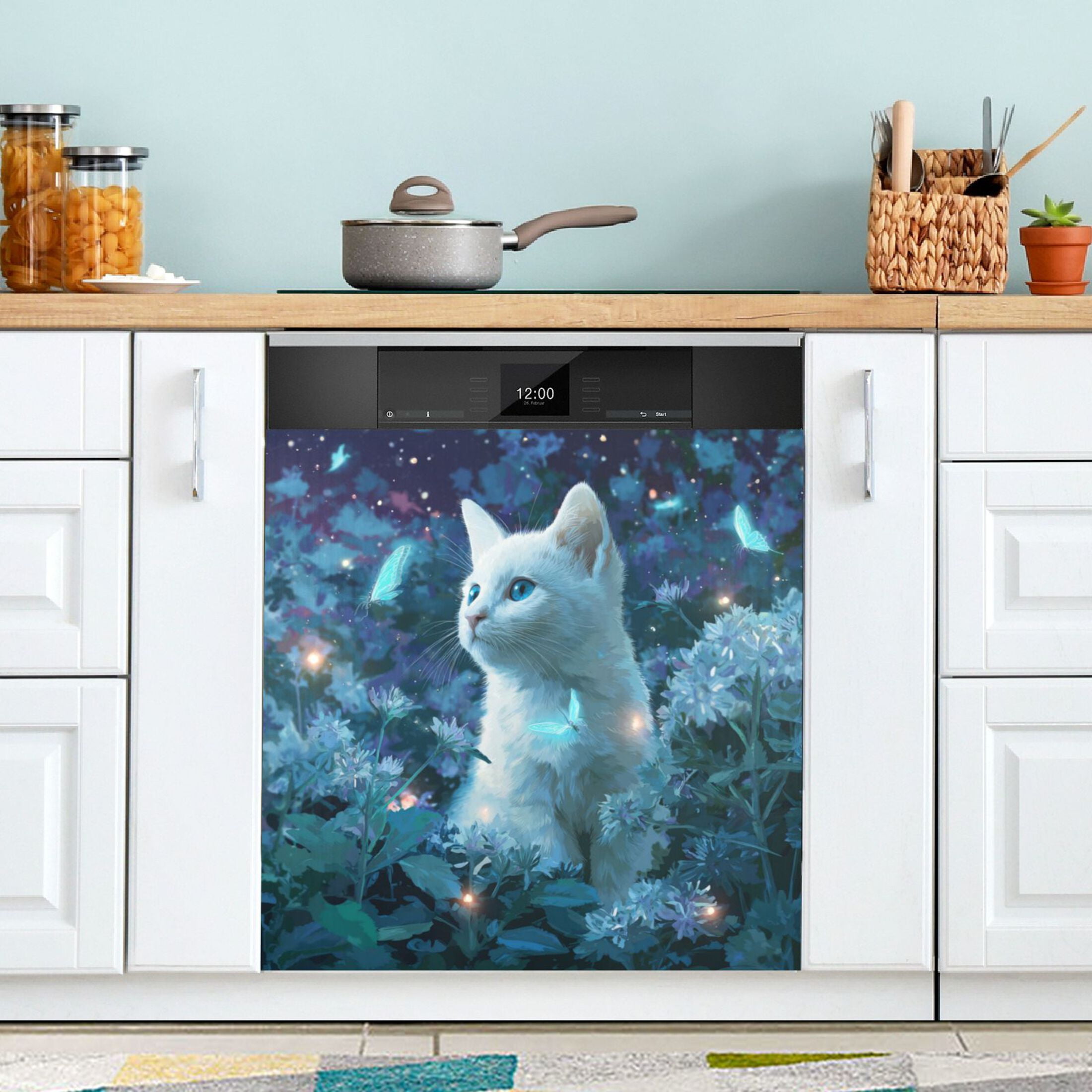 Dishwasher Magnetic Refrigerator Magnet Cover Sticker Home Decorative ...