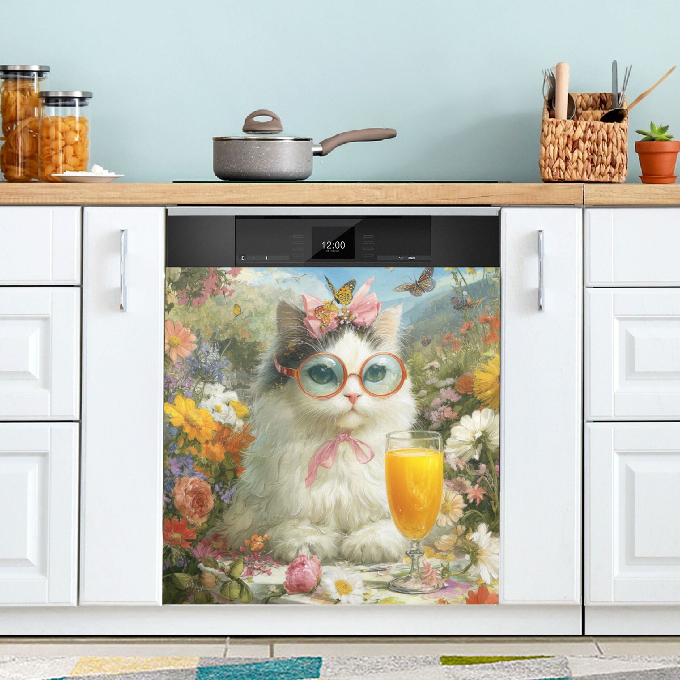 Dishwasher Magnetic Refrigerator Magnet Cover Sticker Home Decorative ...