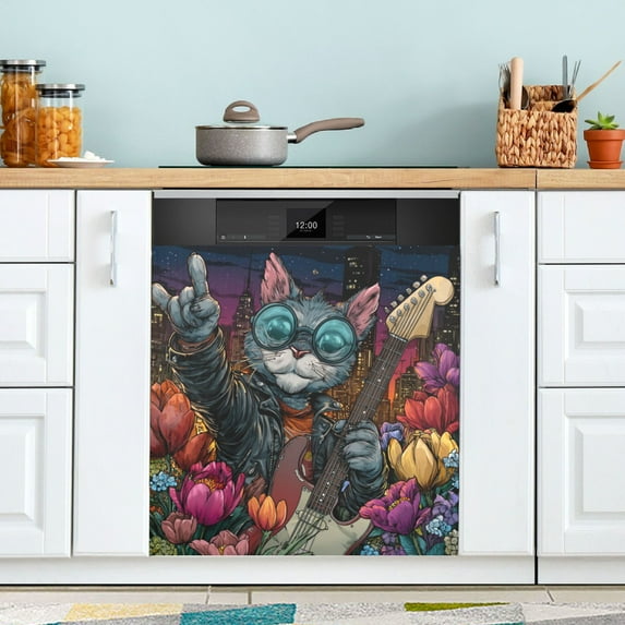 Dishwasher Magnetic Refrigerator Magnet Cover Sticker Home Decorative ...