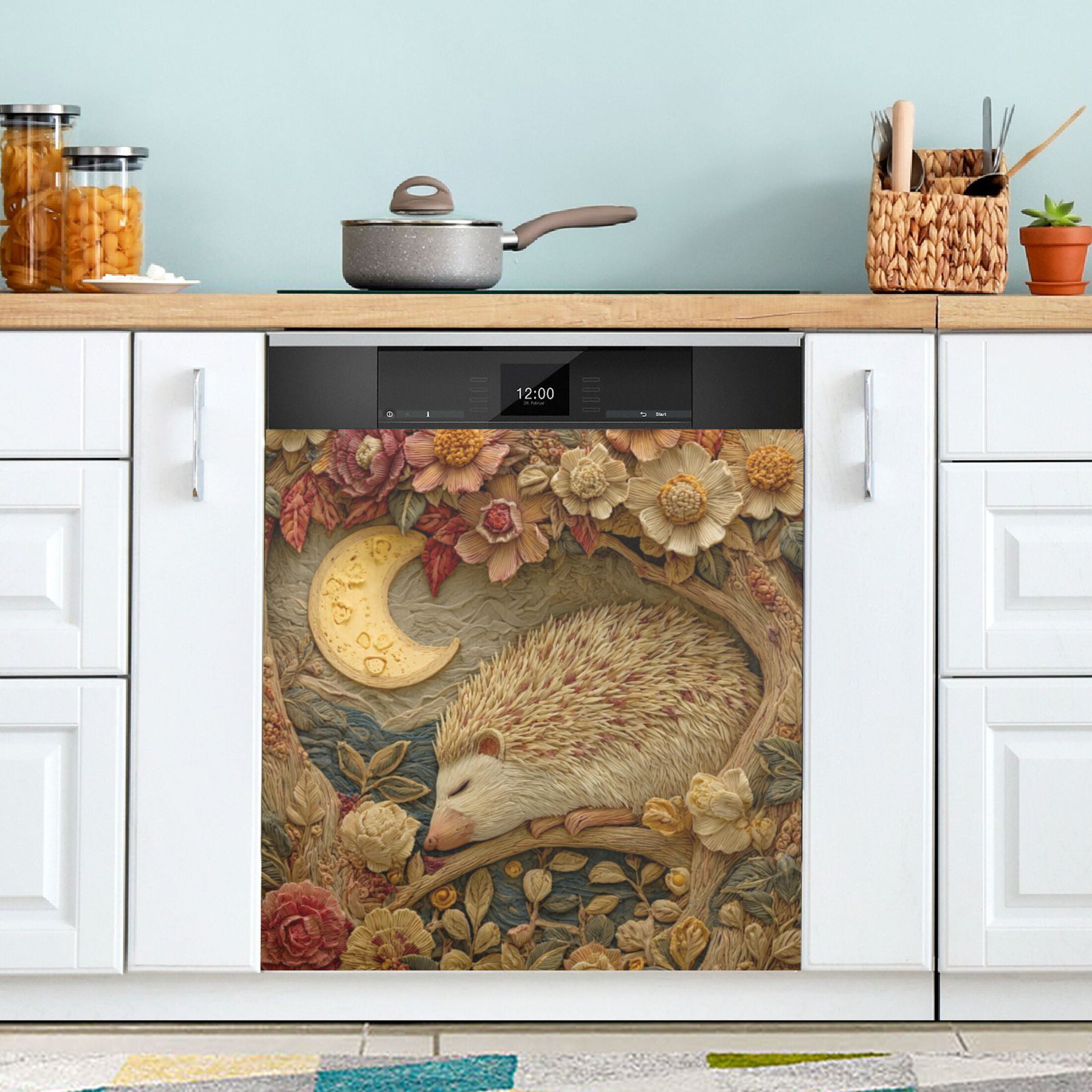 Dishwasher Magnetic Refrigerator Magnet Cover Sticker Home Decorative ...