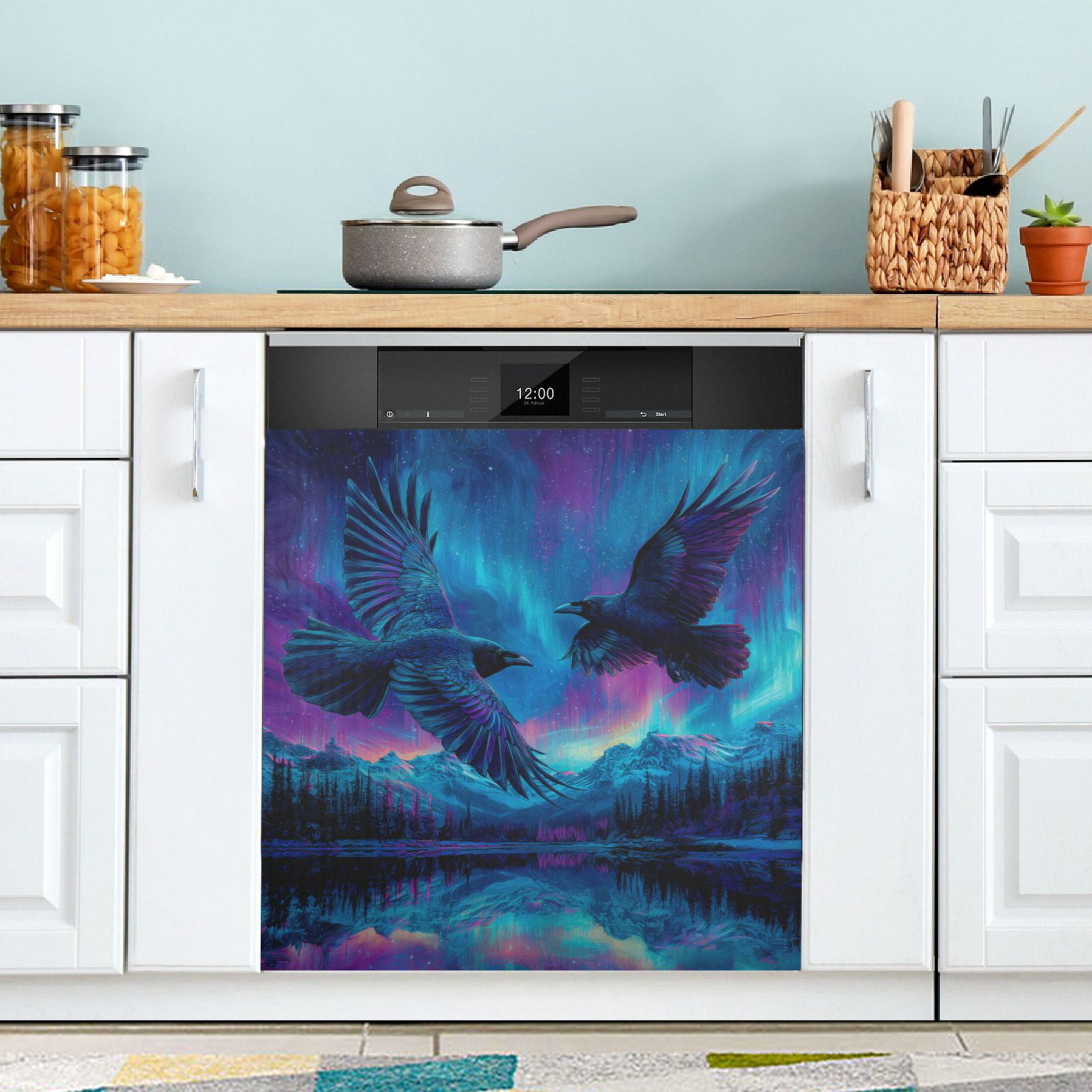 Dishwasher Magnetic Refrigerator Magnet Cover Sticker Home Decorative ...