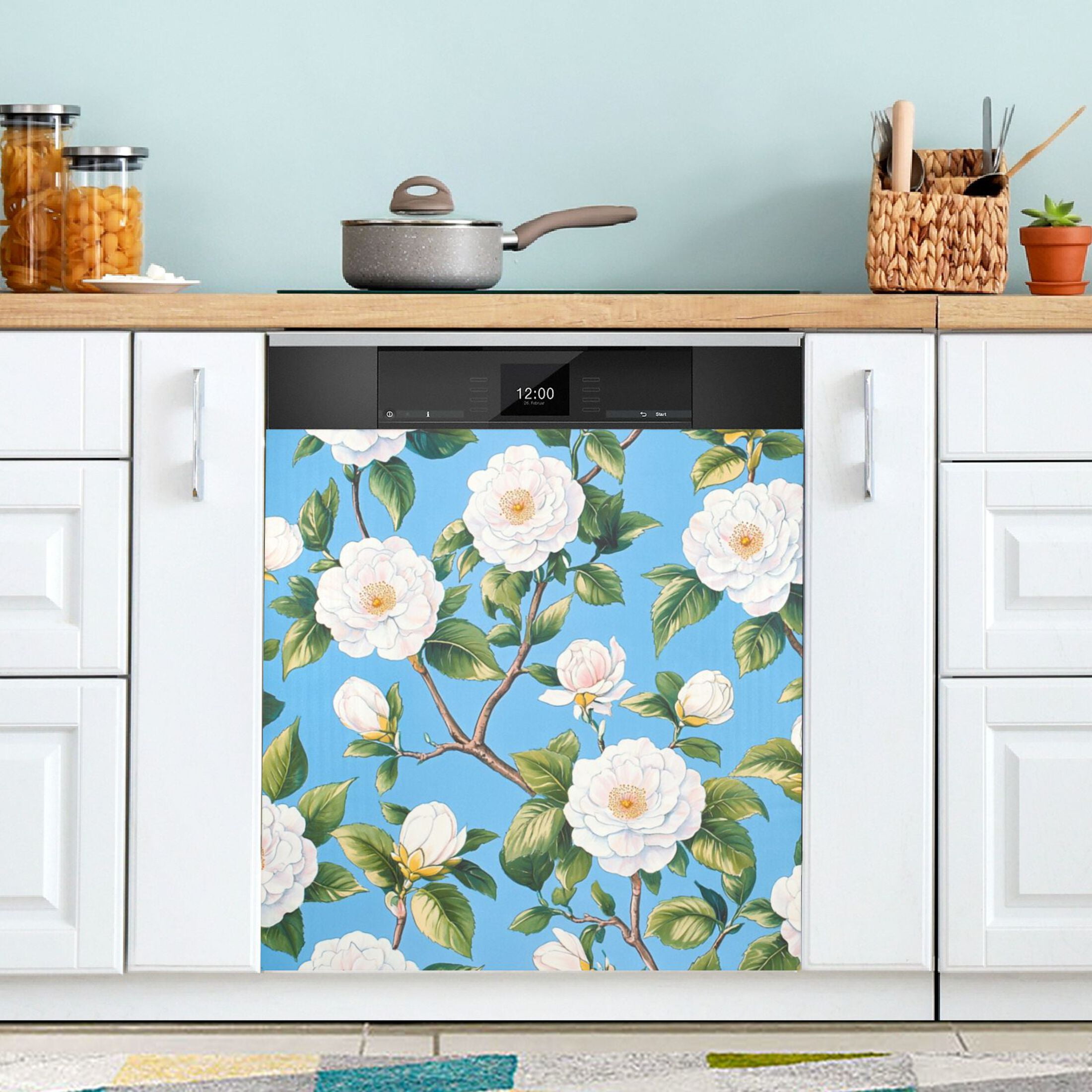 Dishwasher Magnetic Refrigerator Magnet Cover Sticker Home Decorative ...