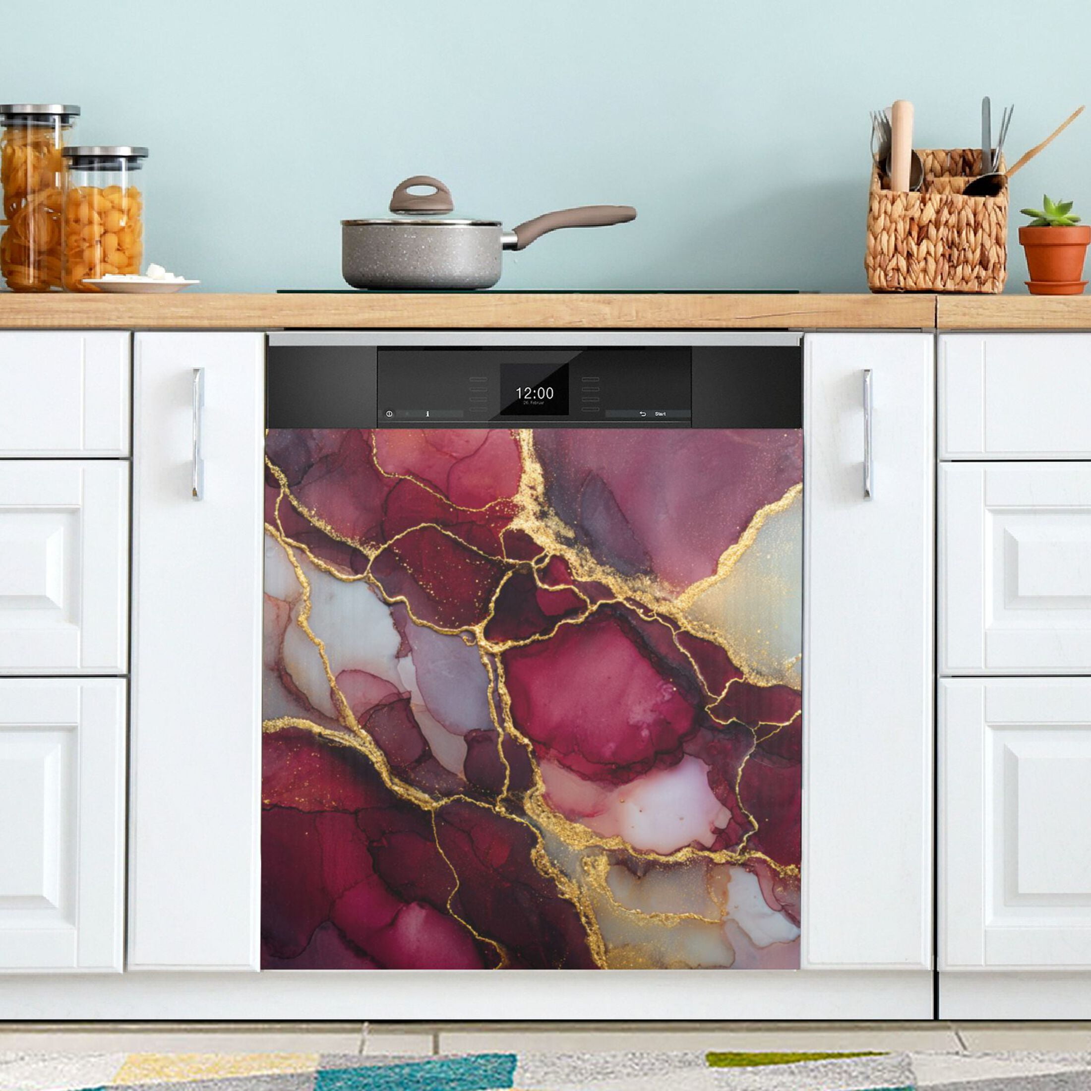 Dishwasher Magnetic Refrigerator Magnet Cover Sticker Home Decorative ...