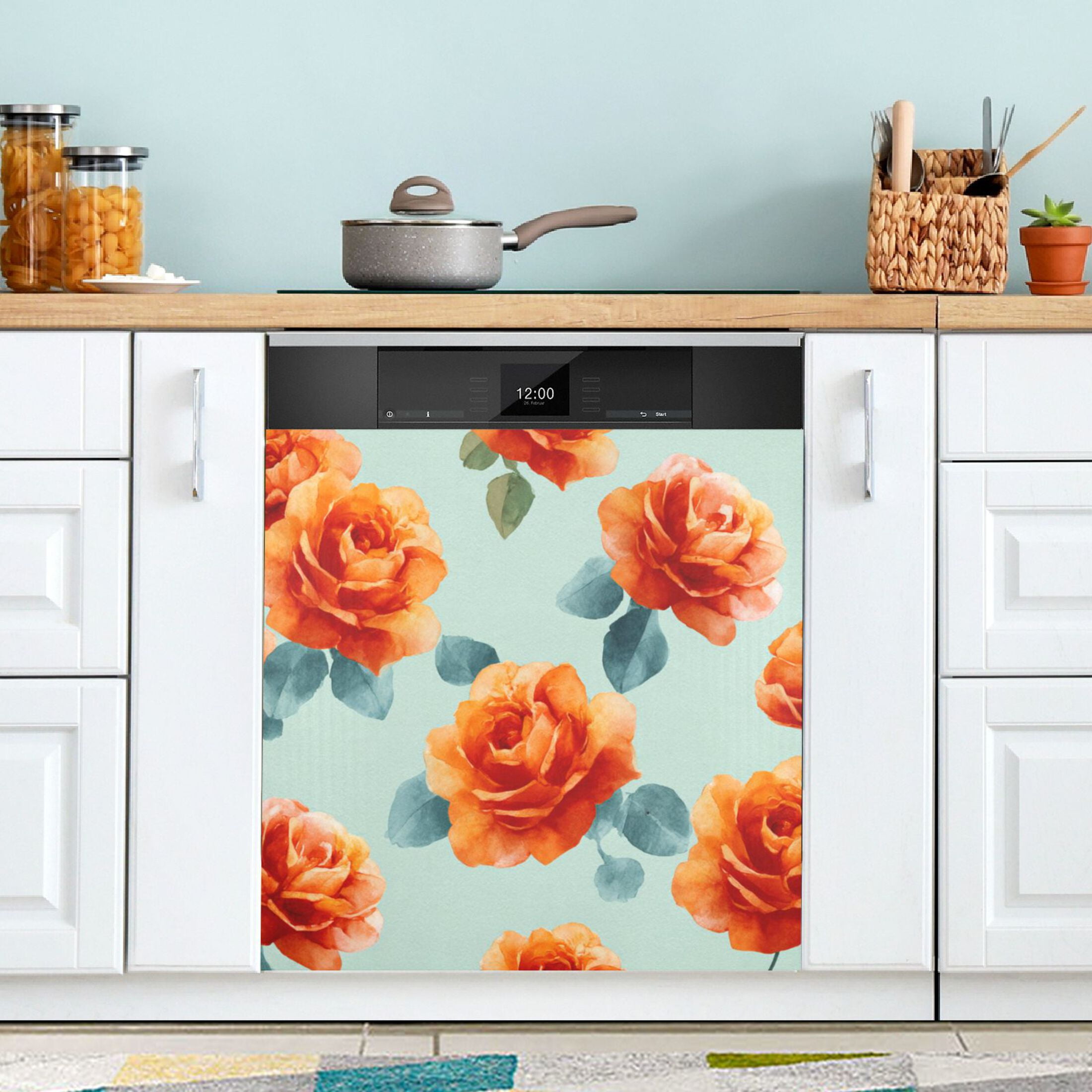Dishwasher Magnetic Refrigerator Magnet Cover Sticker Home Decorative ...