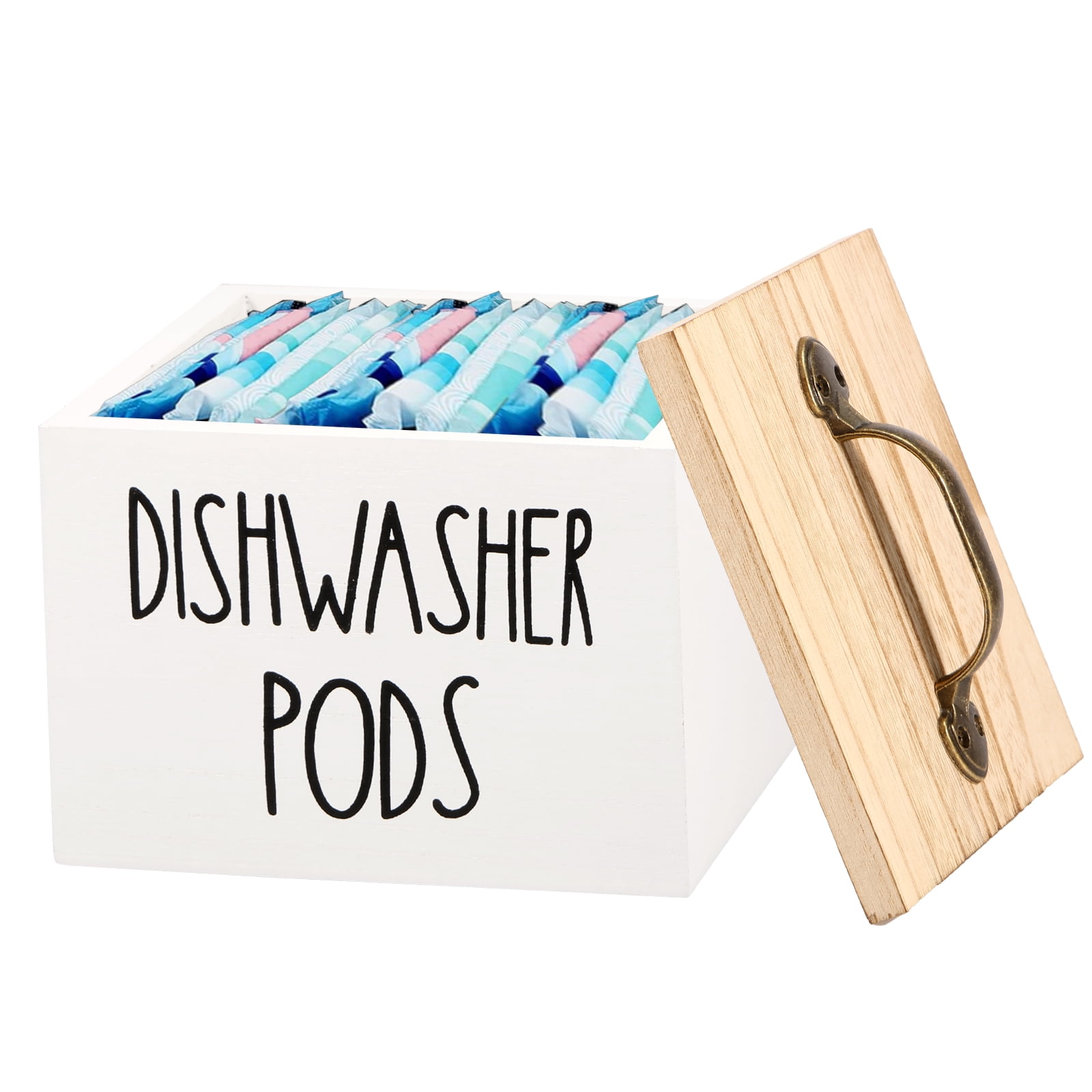 Dishwasher Pod Holder with Lid Large Capacity Laundry Dryer Sheet ...