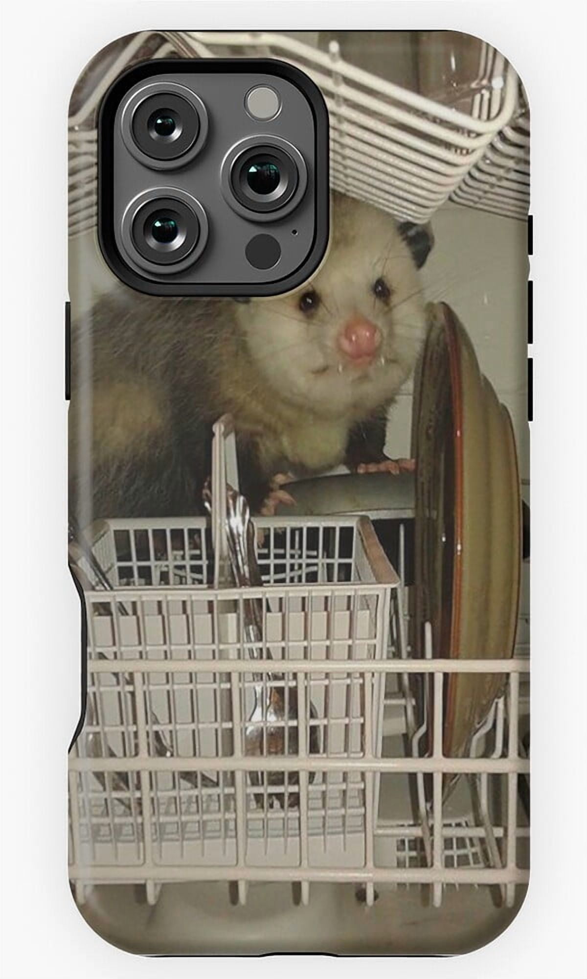 Dishwasher Possum Funny Opossum Animal Meme iPhone 11–16 Pro Max ...