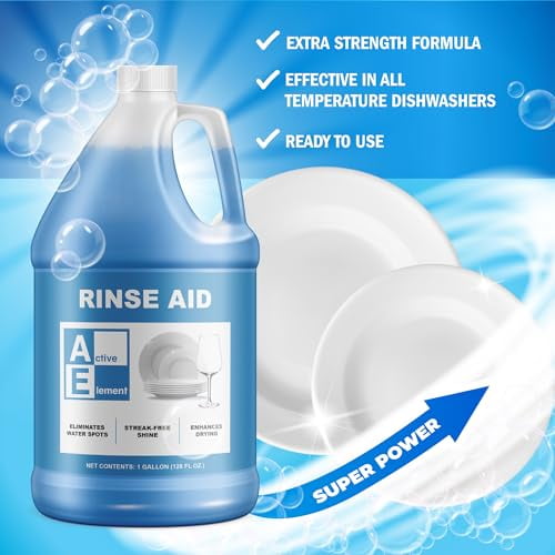 Dishwasher Rinse Aid - 1 Gallon - Extra Strength – Eliminates Water ...