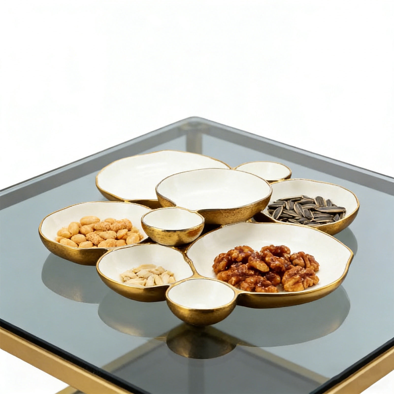Dishwasher-Safe Stackable Gold-Colored Modular Bowl Set - Connecting ...