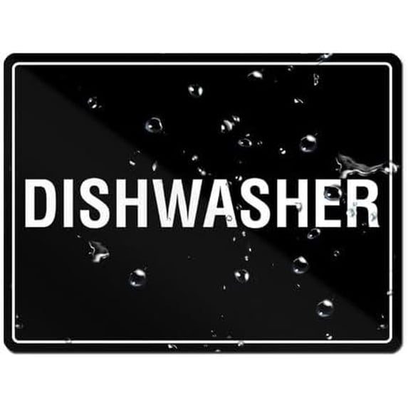 Dishwasher Sign, 8 X 6 Inches Acrylic Warning Sign, Door Wall Labels ...