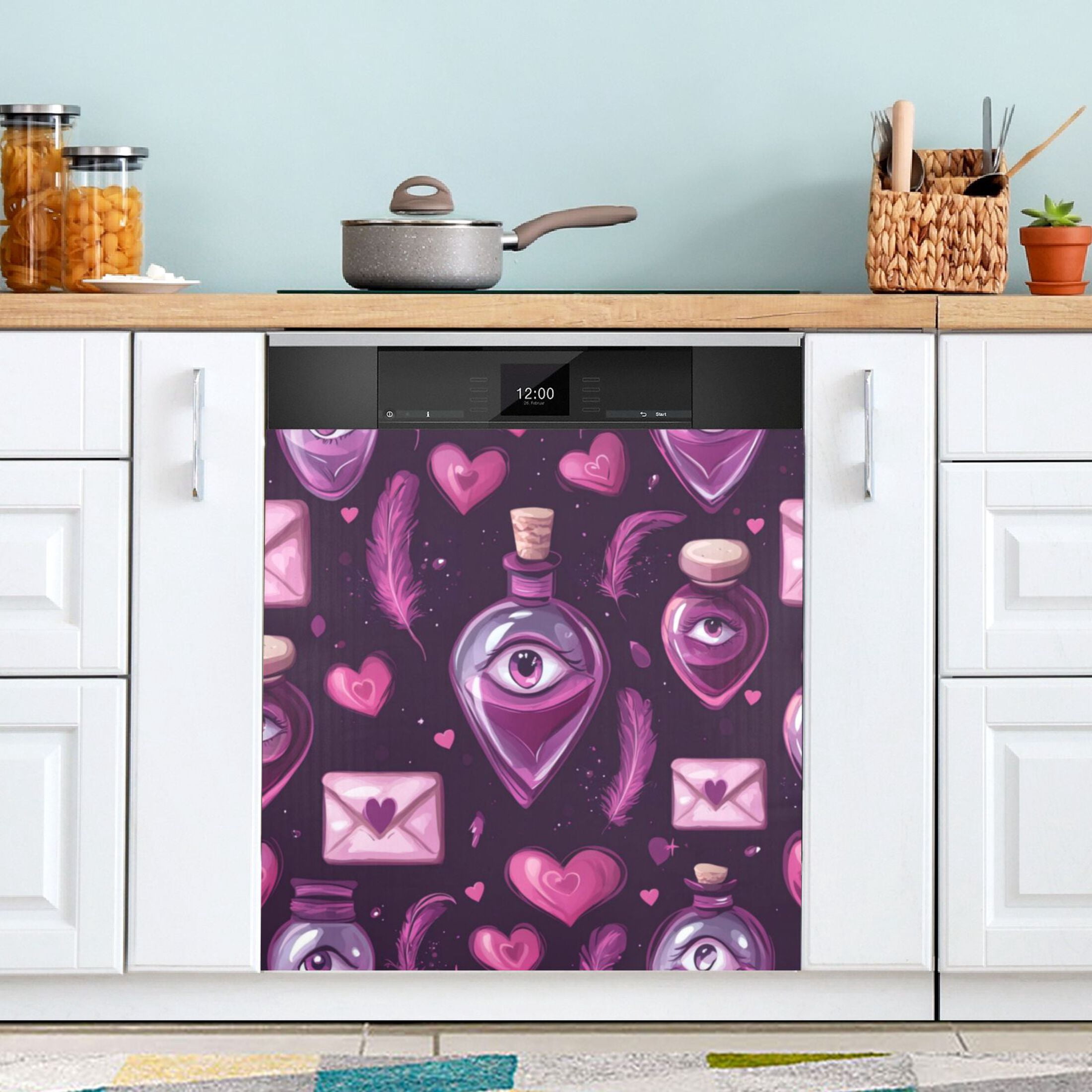 Dishwasher Sticker Dishwasher Cover Magnet Refrigerator Home Decorative ...