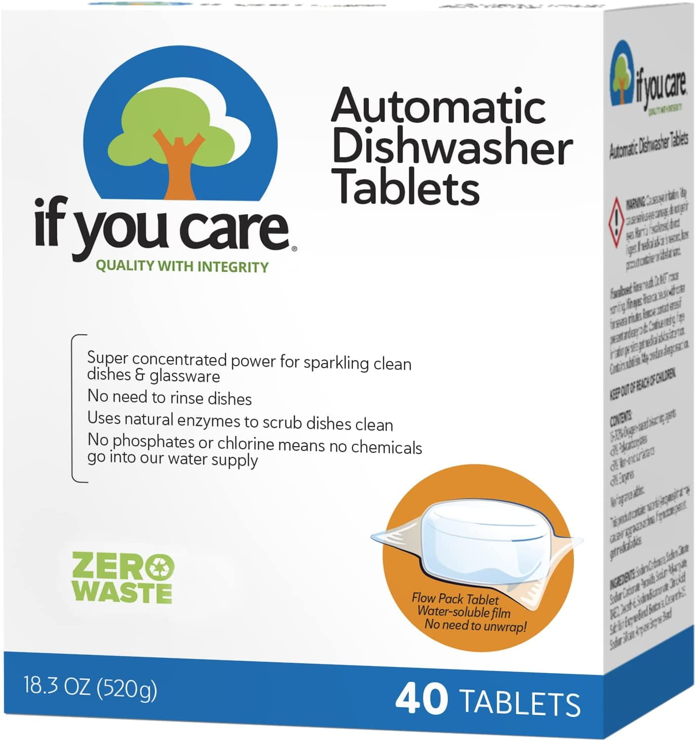 Dishwasher Tablets 40 Count - Powerful, Plant Based, Concentrated ...