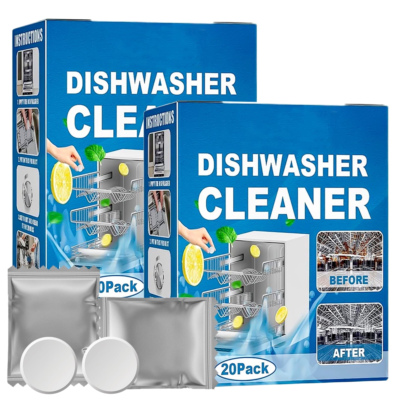 Dishwasher Tablets,Dishwasher Cleaning Tablets Removes Limescale Build ...