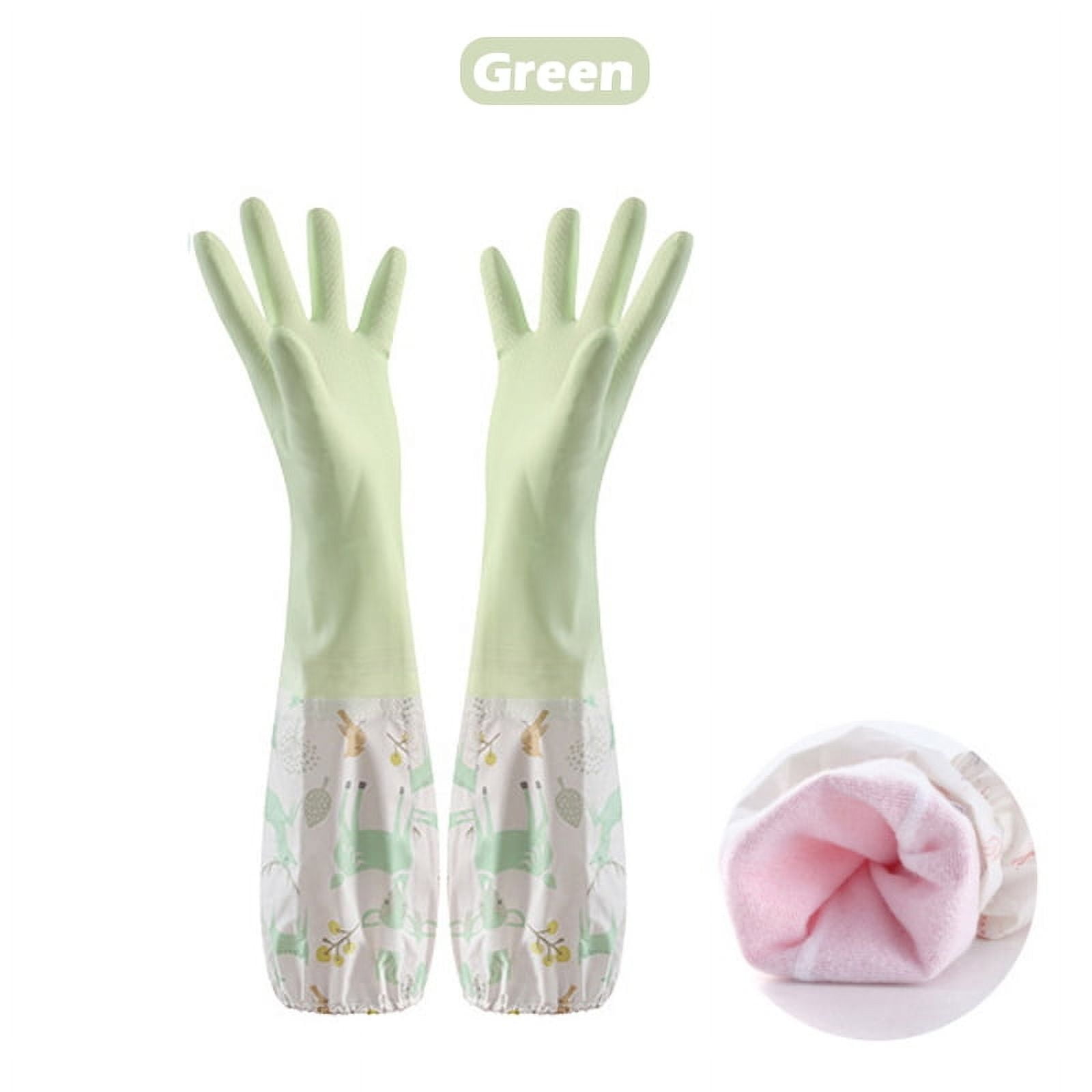 Dishwashing Gloves Single Layer Household Chore Splicing Sleeve ...