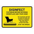 Disinfect Footwear Before Entering Sign Rust Free,Uv Ink Printing ...