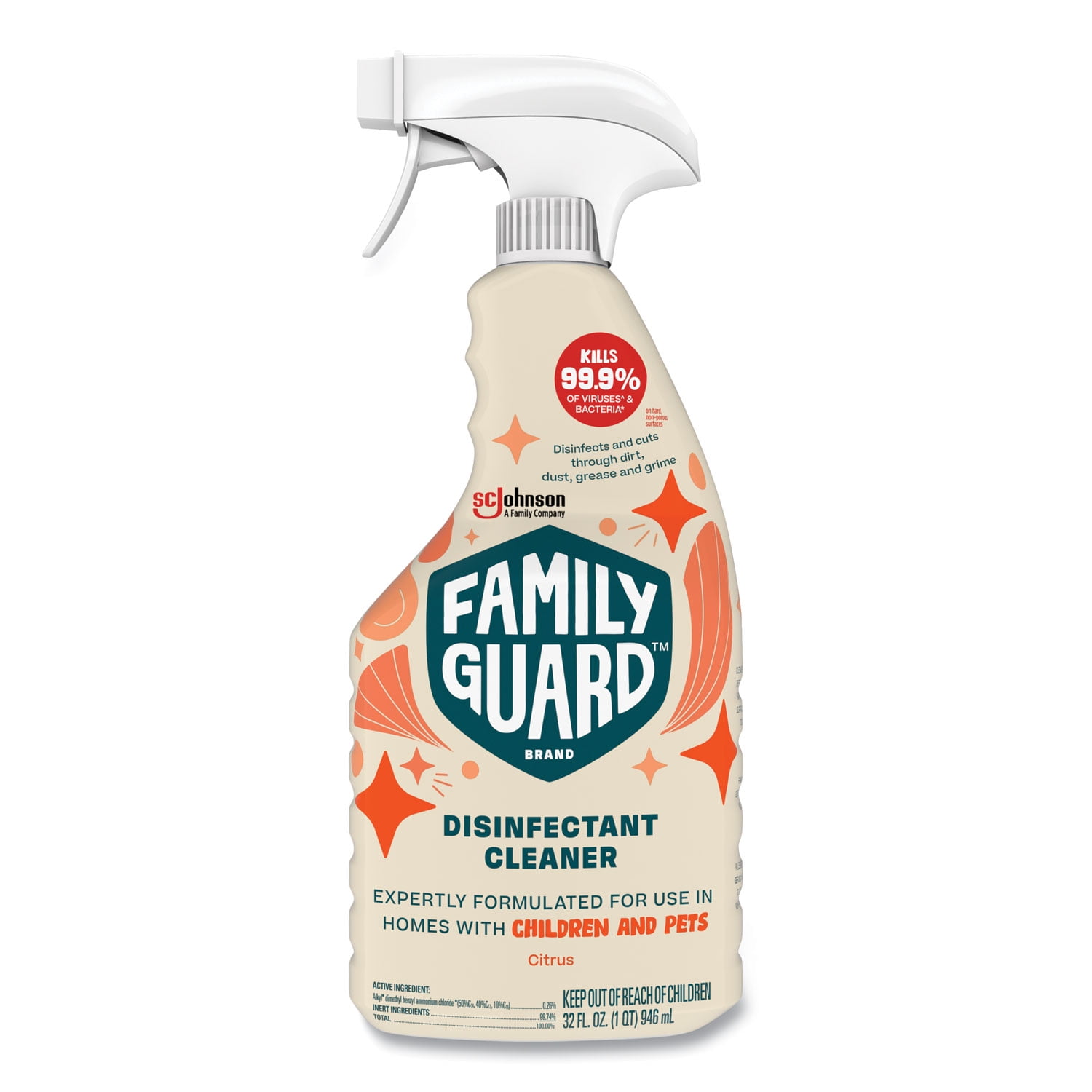 Disinfectant, Citrus Scent, 32 oz Trigger Bottle, 8/Carton | Bundle of ...