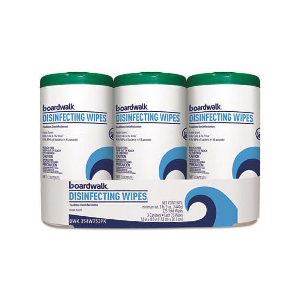 Disinfecting Wipes 8 x 7, Fresh Scent, 75/Canister, 12 Canisters/Carton ...
