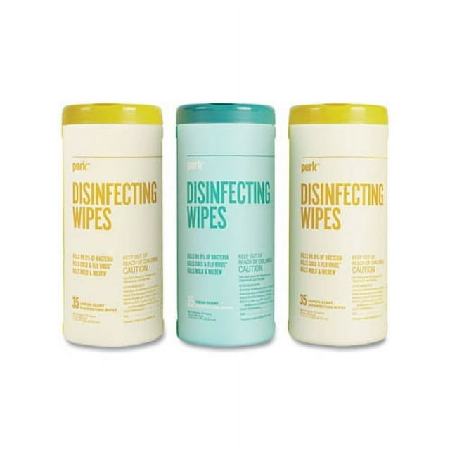 Disinfecting Wipes Fresh/Lemon, 7 x 8, 35 Wipes/Canister, 3 Canisters ...