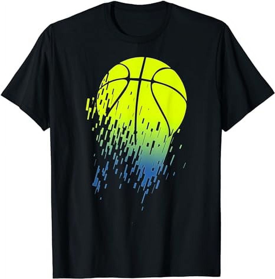 Disintegrating Neon Green Basketball Urban Graphic T-Shirt - Walmart.com