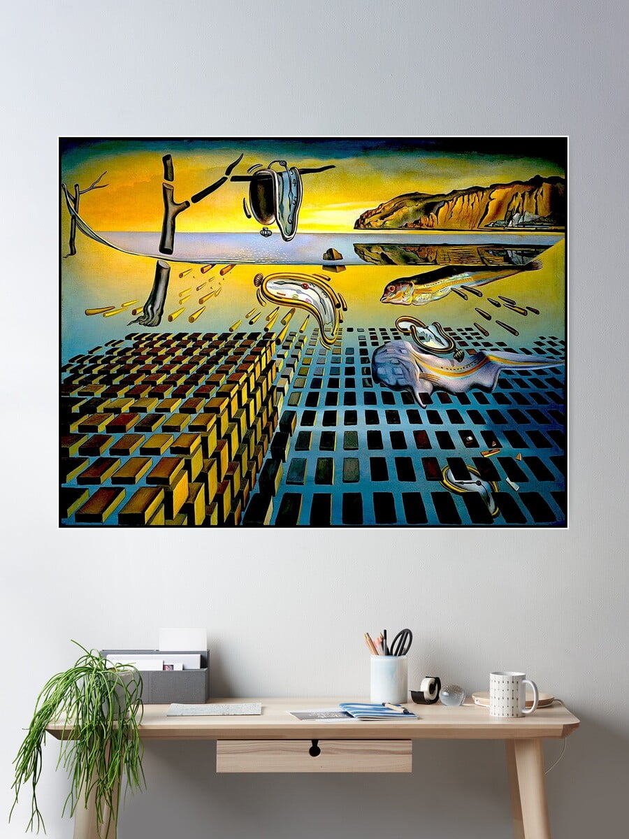 Disintegration : Vintage Abstract Painting Print Poster Wall Art ...