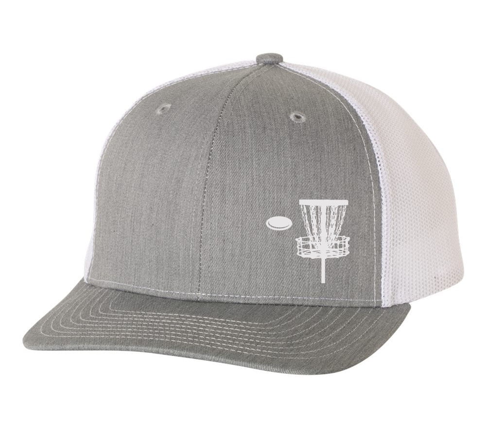 Disk Golf Basket Goal Golfer Mens Embroidered Mesh Back Trucker Hat ...