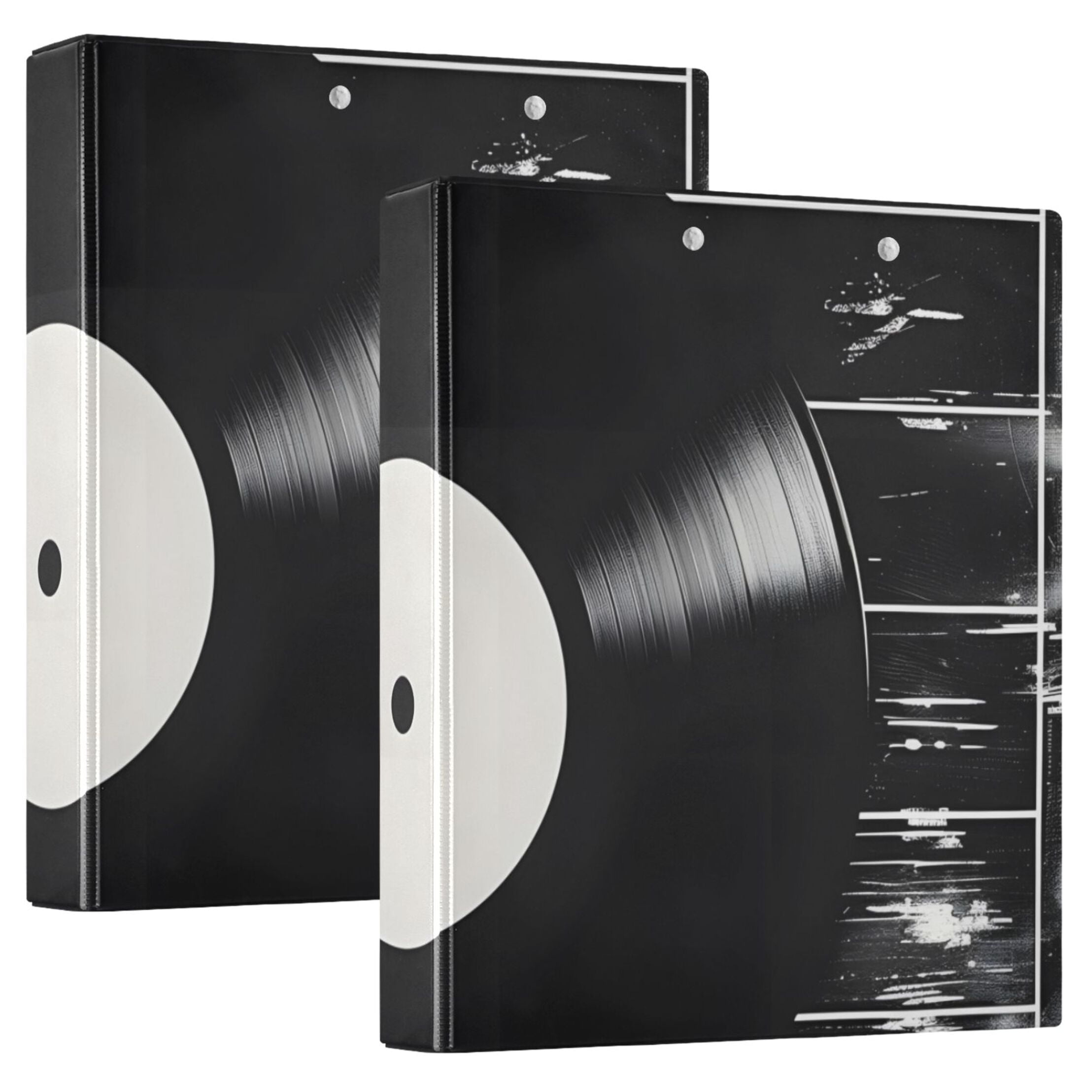 Disk Music 3 Ring Binders 1.5 inch Hardcover File Folders with Interior ...