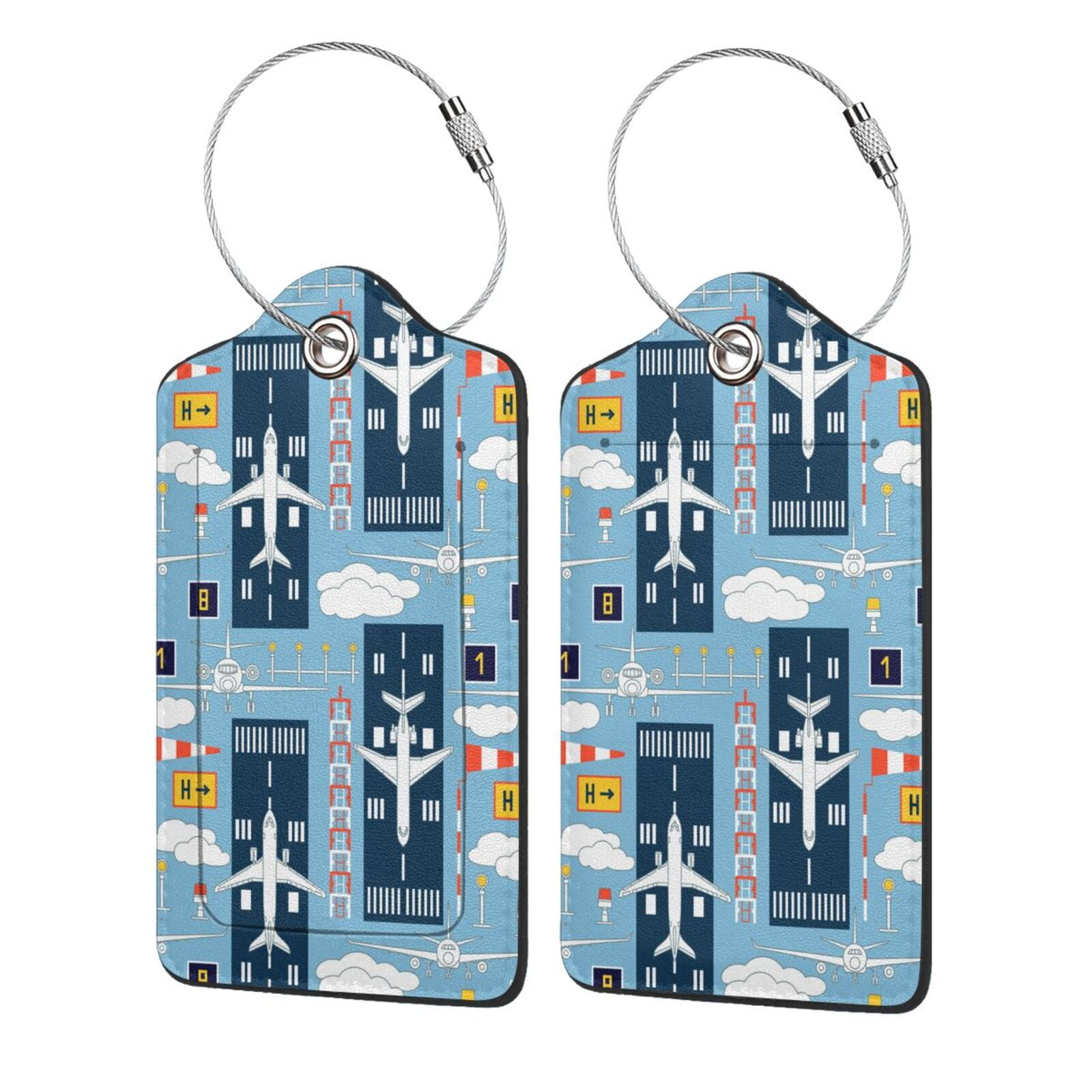 Disketp 1 Luggage Tag For Suitcase,Airplanes And Aviation Signs Leather ...