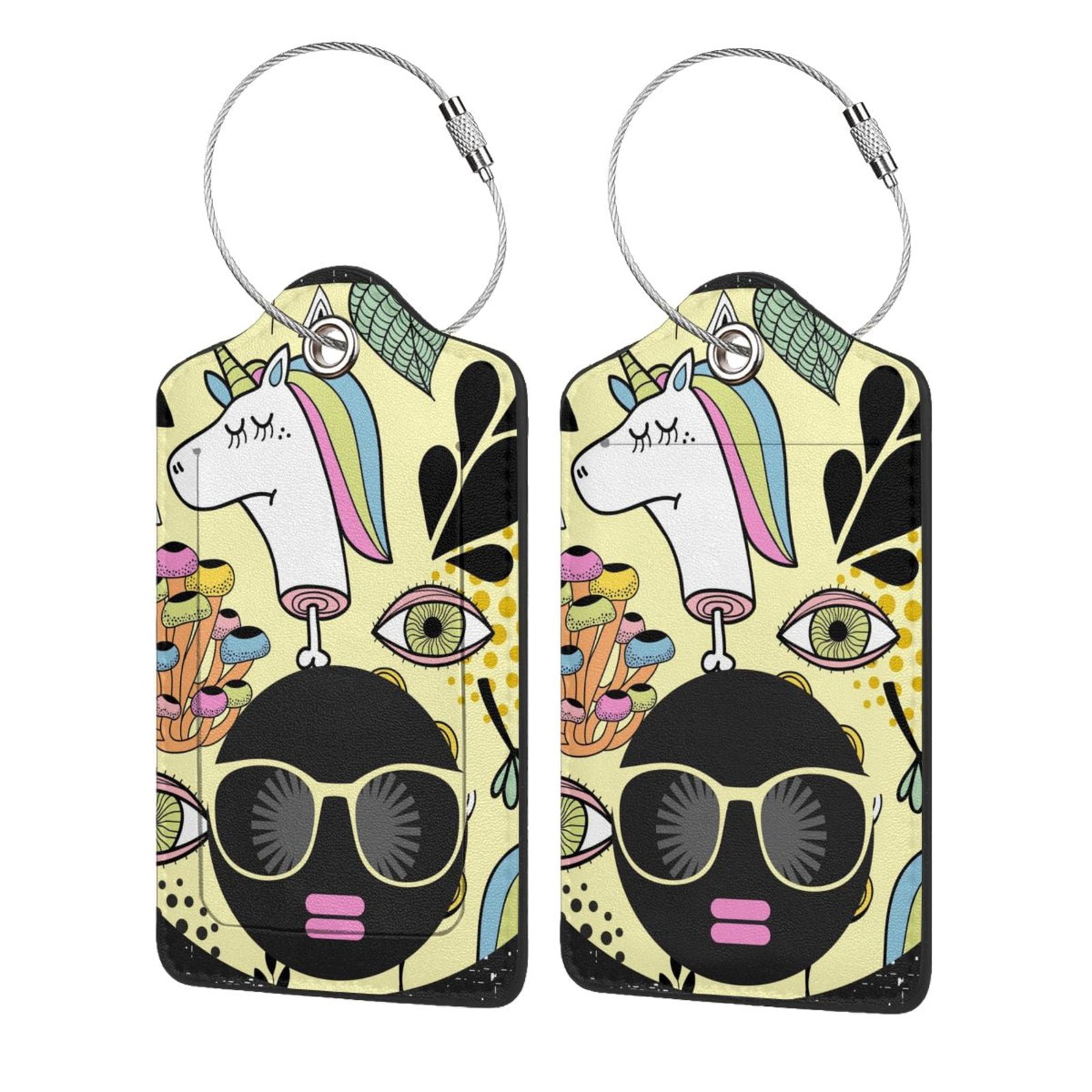 Disketp 1 Luggage Tag For Suitcase,Black Head African Woman Leather ...