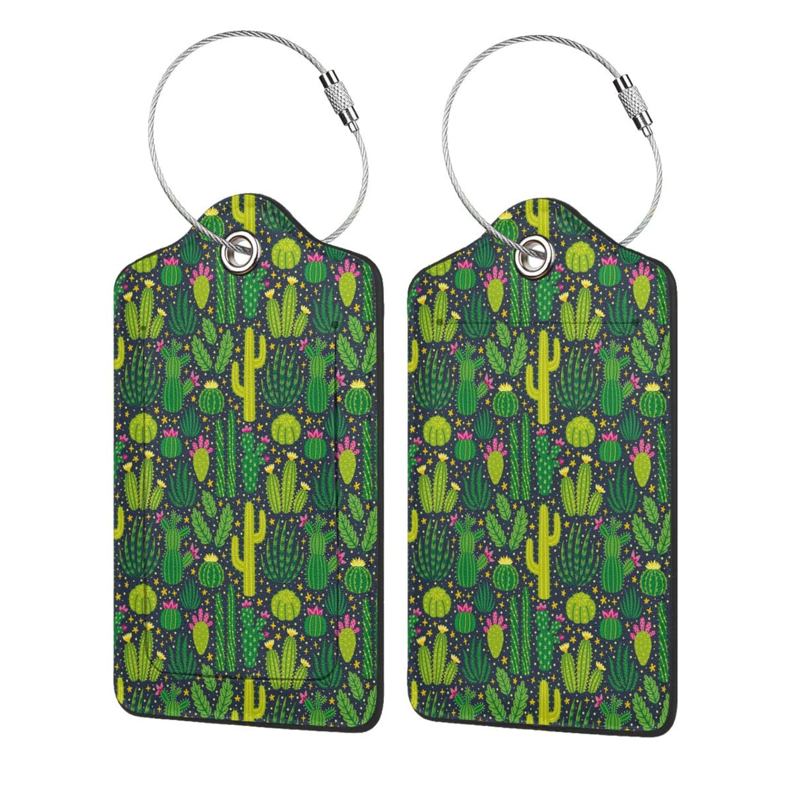 Disketp 1 Luggage Tag For Suitcase,Cactus 1 Leather Baggage Tag With ...