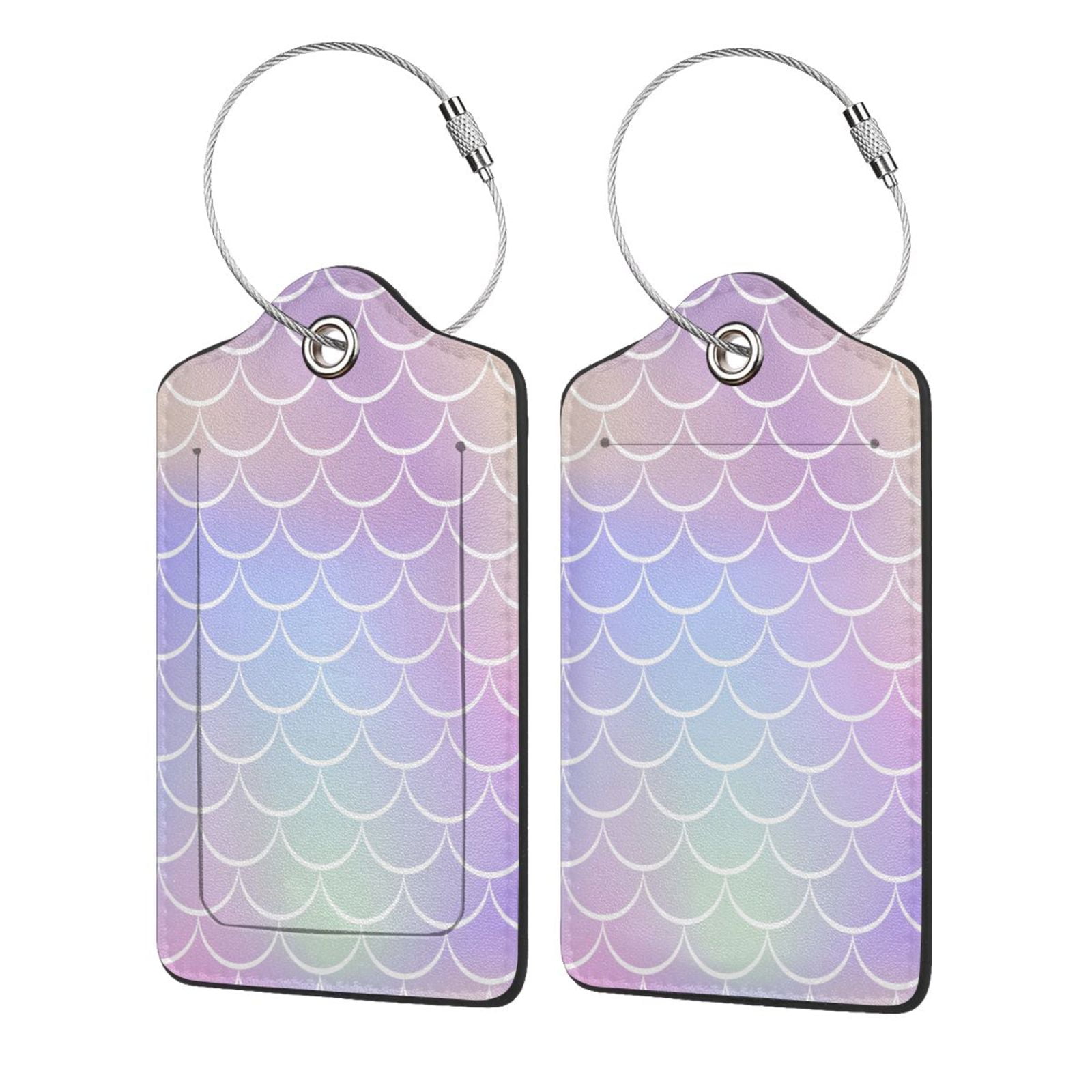 Disketp 1 Luggage Tag For Suitcase,Fish Scale1 Leather Baggage Tag With ...