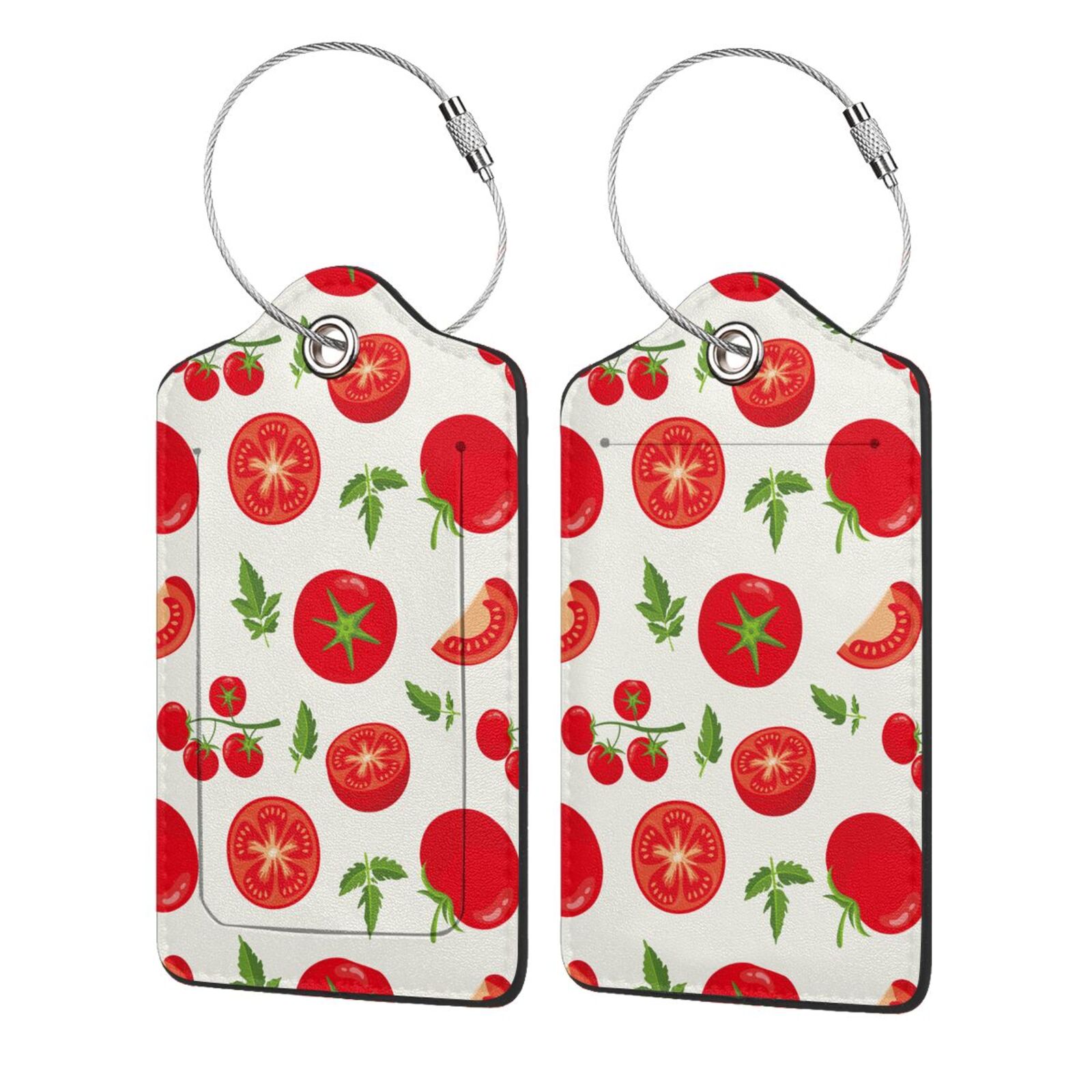 Disketp 1 Luggage Tag For Suitcase,Fresh Red Tomato Leather Baggage Tag ...