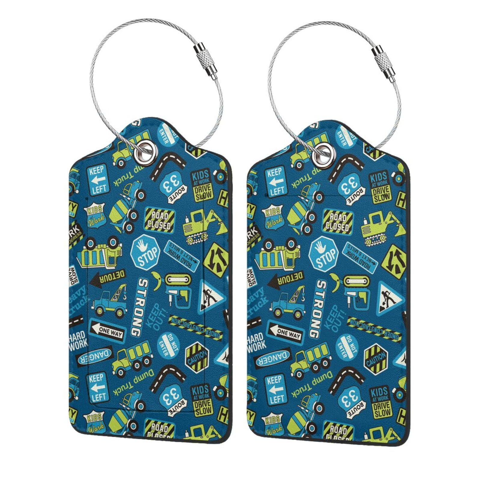 Disketp 1 Luggage Tag For Suitcase,Machinery Road Construction Leather ...