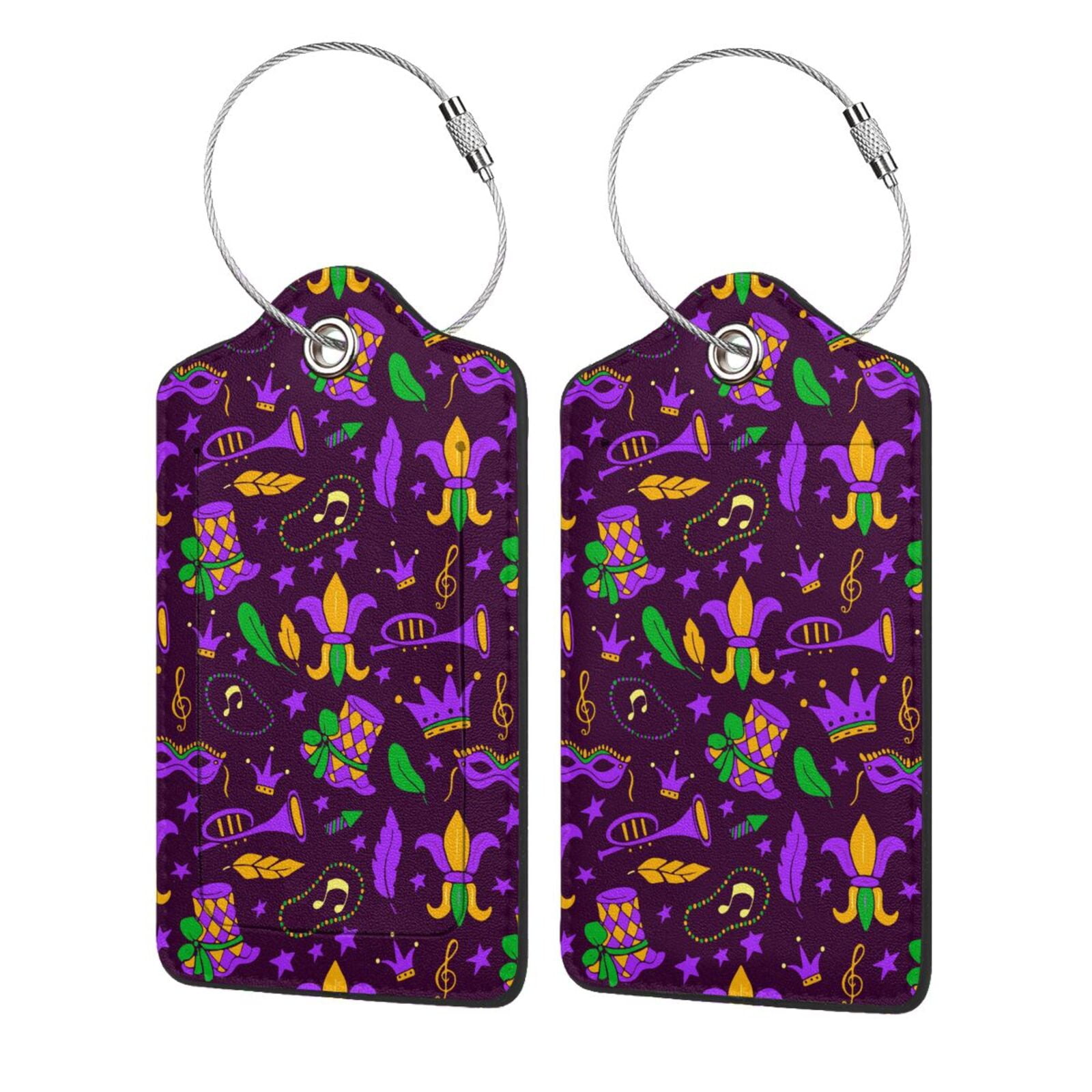 Disketp 1 Luggage Tag For Suitcase,Mardi Gra2 Leather Baggage Tag With ...